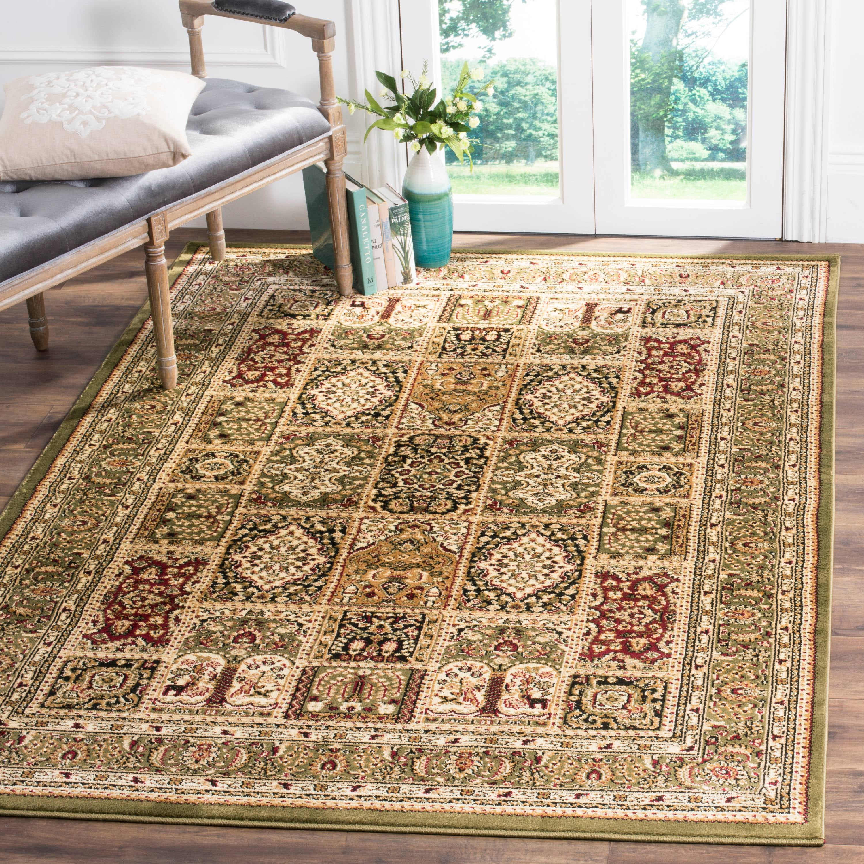 SAFAVIEH Lyndhurst Josephine Traditional Bordered Area Rug, Multi/Green ...
