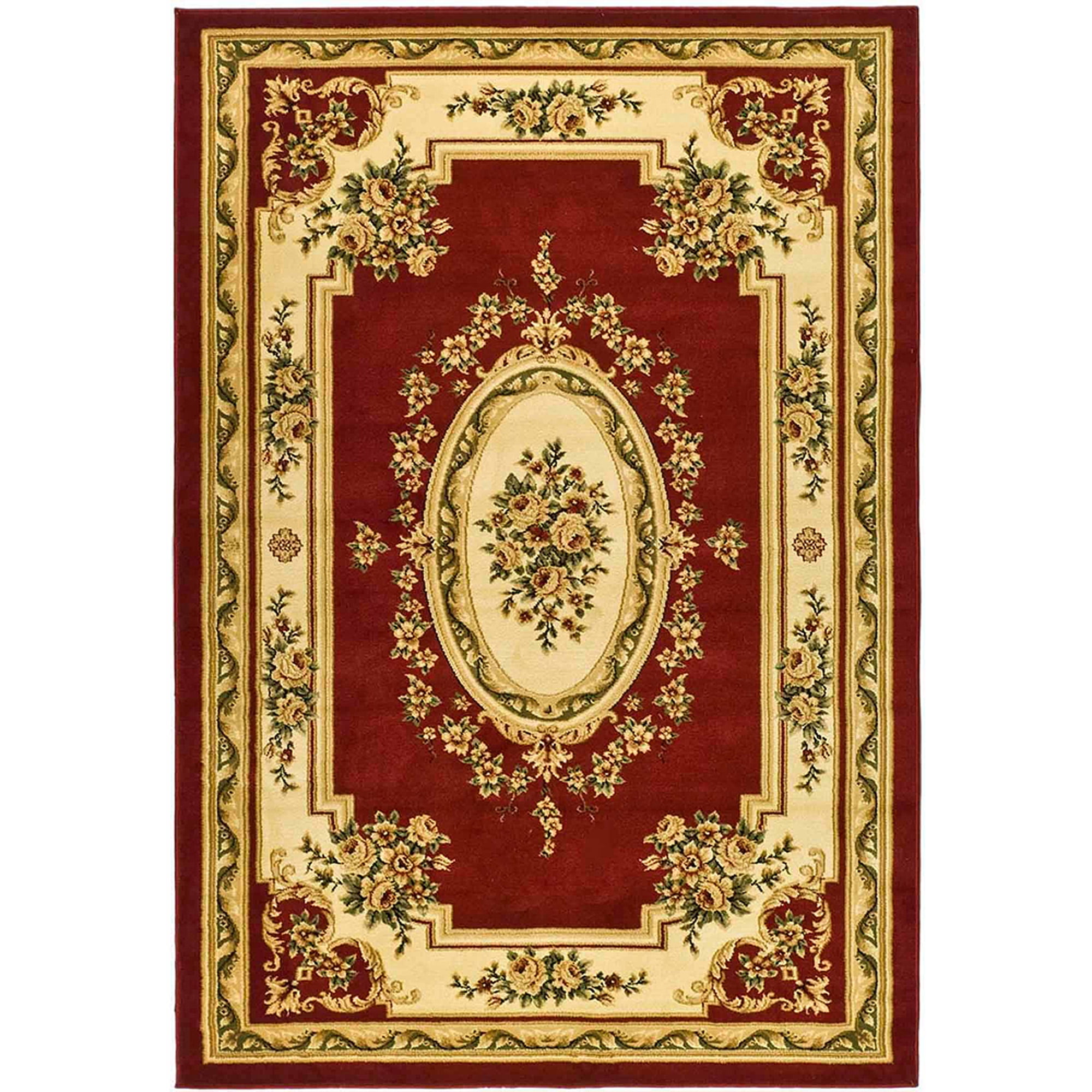 SAFAVIEH Lyndhurst Katherine Traditional Bordered Area Rug, Red/Ivory ...