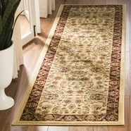 SAFAVIEH Micro-Loop Braylon Traditional Floral Wool Runner Rug, Ivory ...