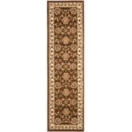 SAFAVIEH Micro-Loop Braylon Floral Runner Rug, Ivory/Navy, 2'3" x 7 ...