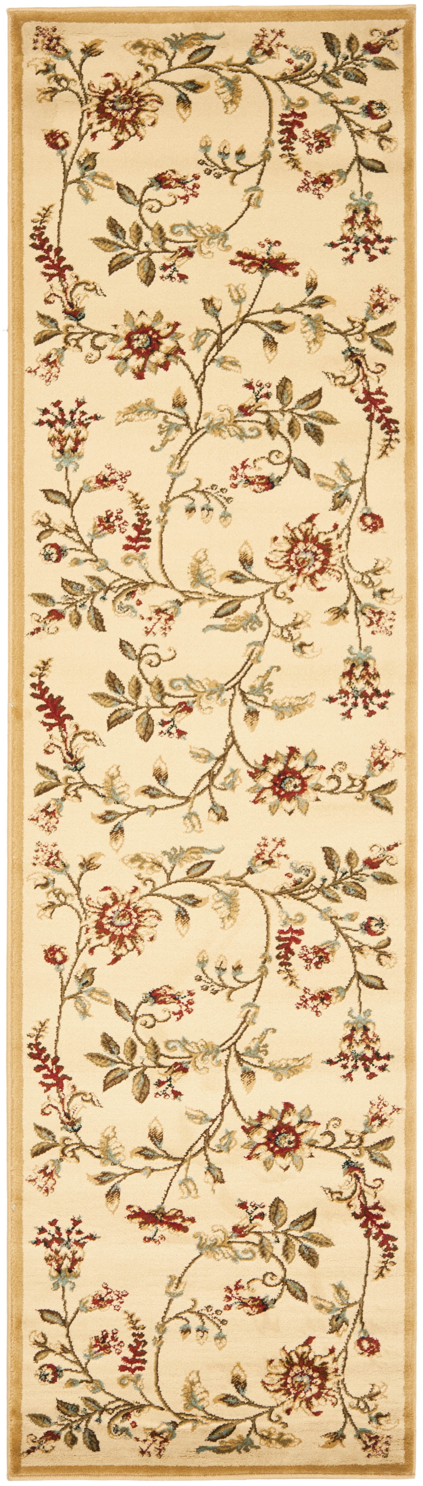 SAFAVIEH Lyndhurst Milo Floral Runner Rug, Ivory/Multi, 2'3" x 10 ...
