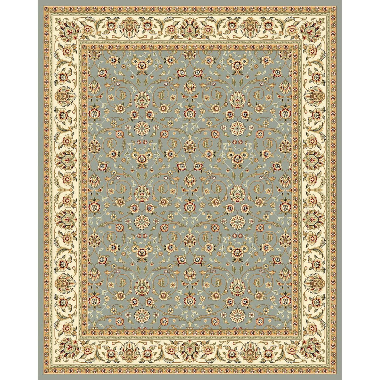 SAFAVIEH Lyndhurst Pearl Traditional Bordered Area Rug, Light Blue ...