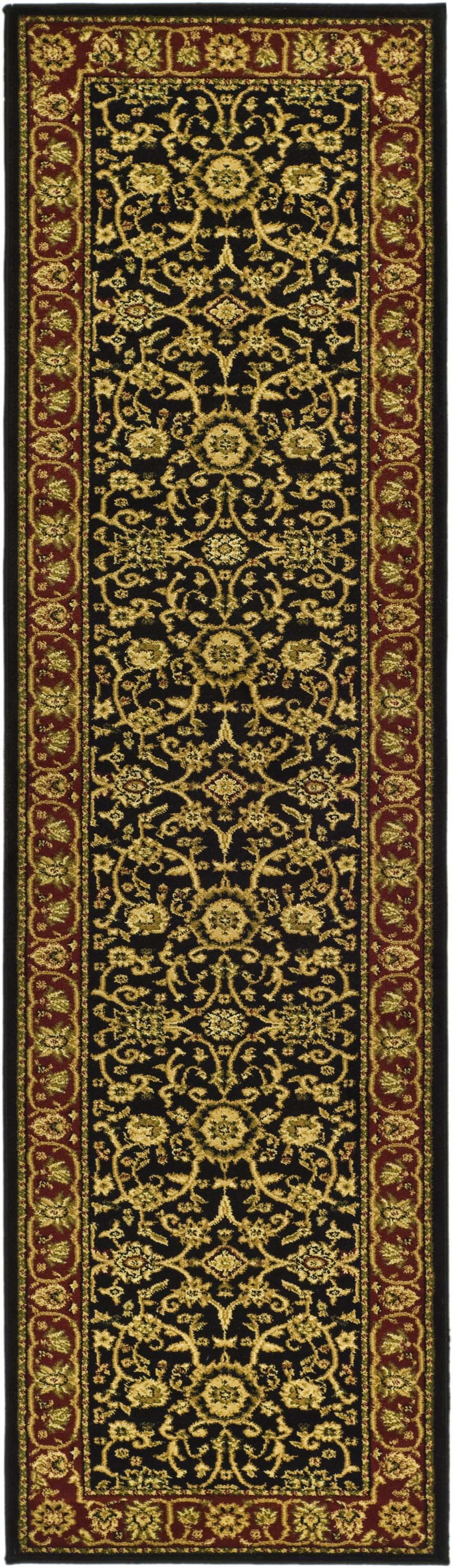 SAFAVIEH Lyndhurst Victoria Floral Runner Rug, Black/Red, 2'3" x 10 ...