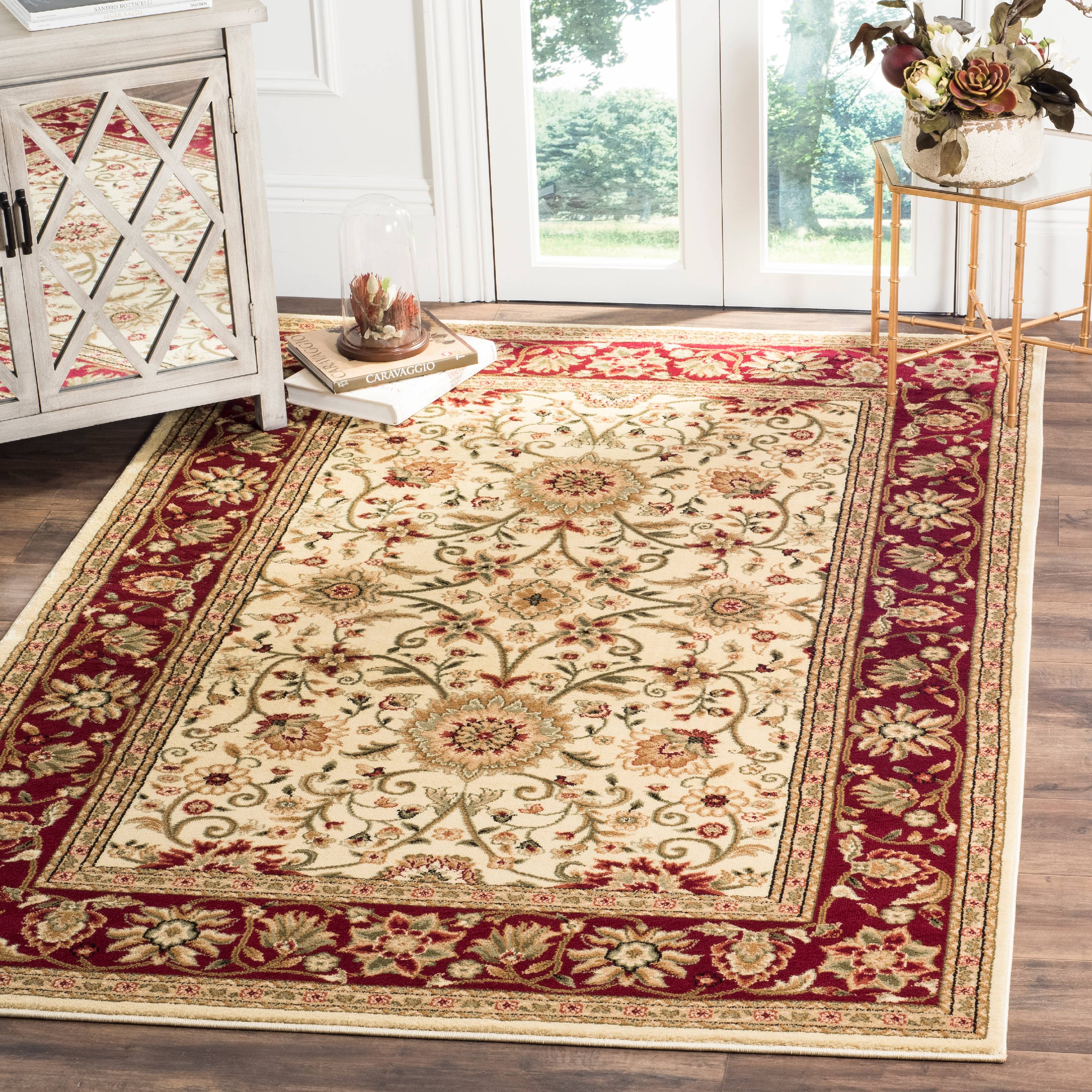 SAFAVIEH Vintage Hartley Traditional Area Rug, Spruce/Ivory, 5'3" x 7'6 ...