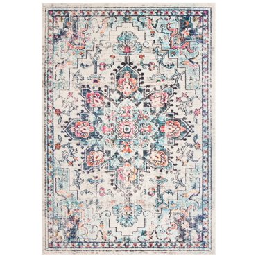 SAFAVIEH Madison Dalia Vintage Traditional Area Rug, Blue/Light Blue, 5 ...