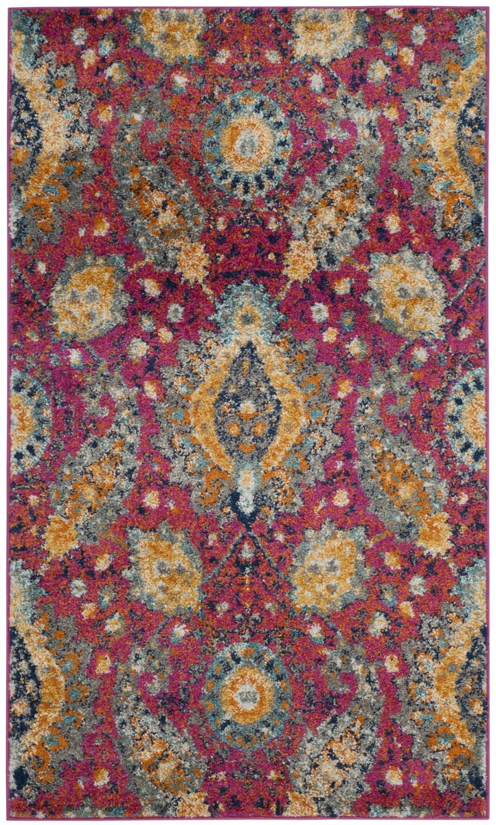 SAFAVIEH Madison Hope Floral Paisley Area Rug, Fuchsia/Gold, 2'3" x 4 ...