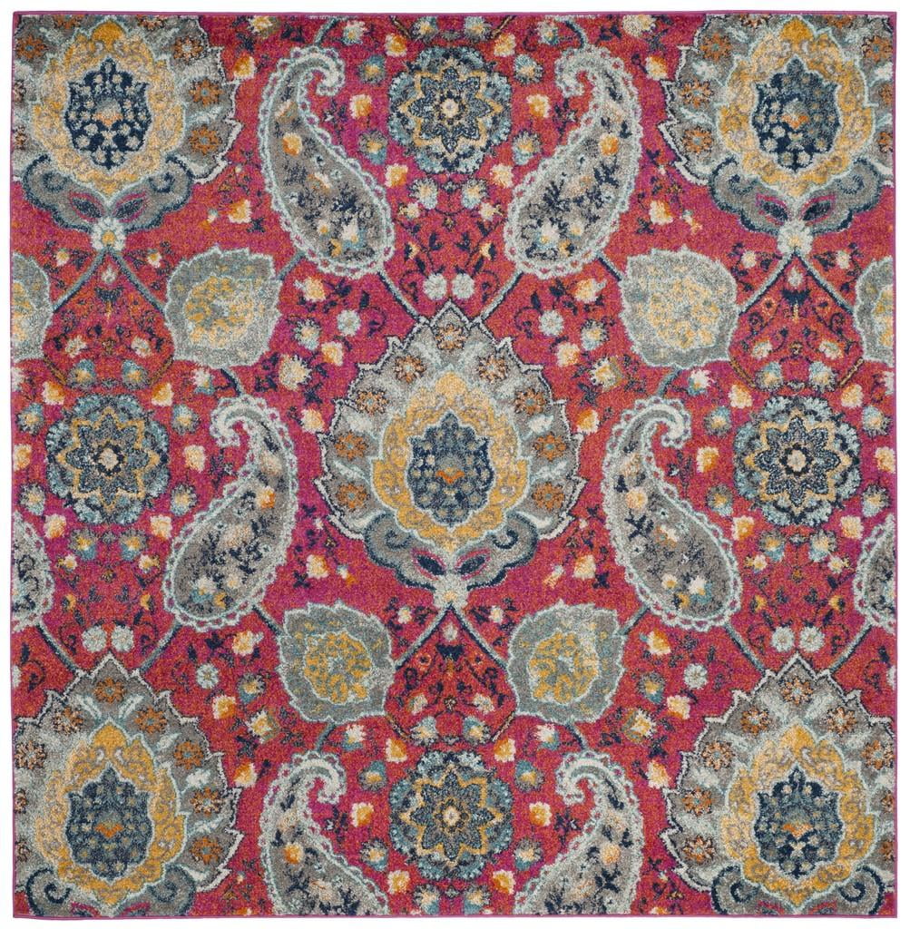 SAFAVIEH Madison Hope Floral Paisley Bedroom Accent Rug, Colorful Gold ...
