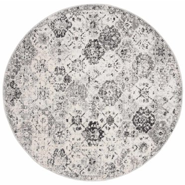 SAFAVIEH Madison Candelario Abstract Polka Dots Area Rug, Grey/Blue, 9 ...