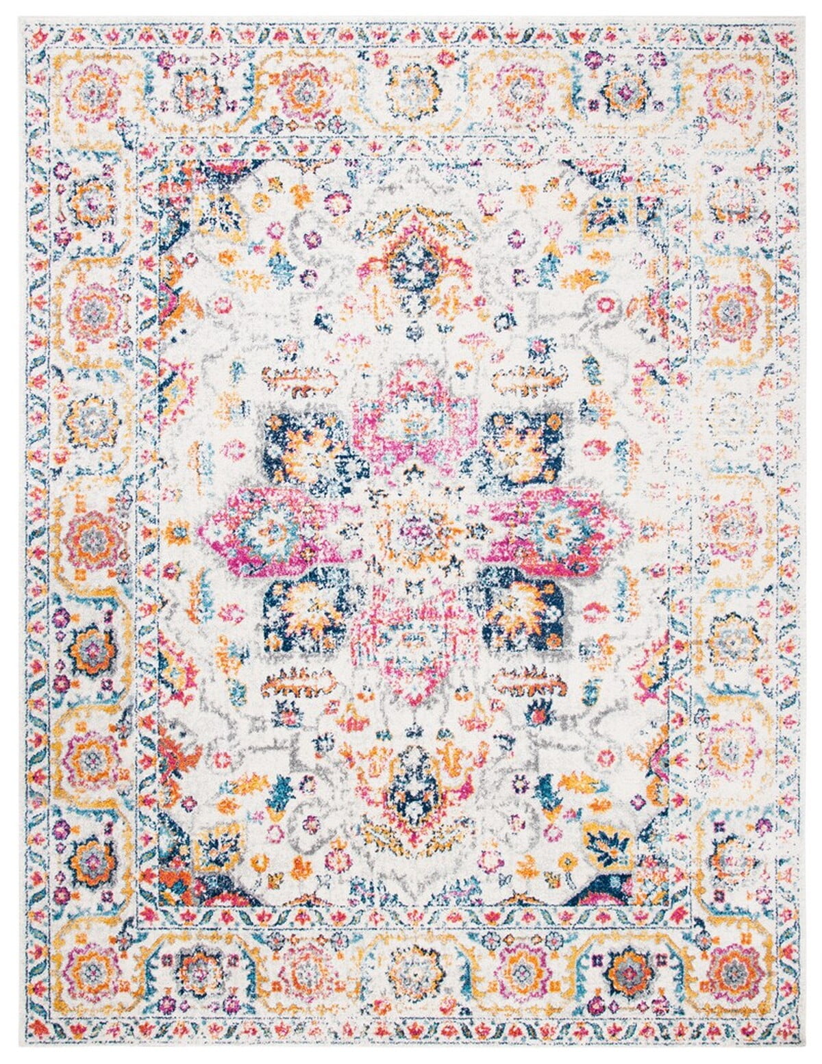 SAFAVIEH Madison Katina Traditional Area Rug, Fuchsia/Ivory, 12' x 18 ...