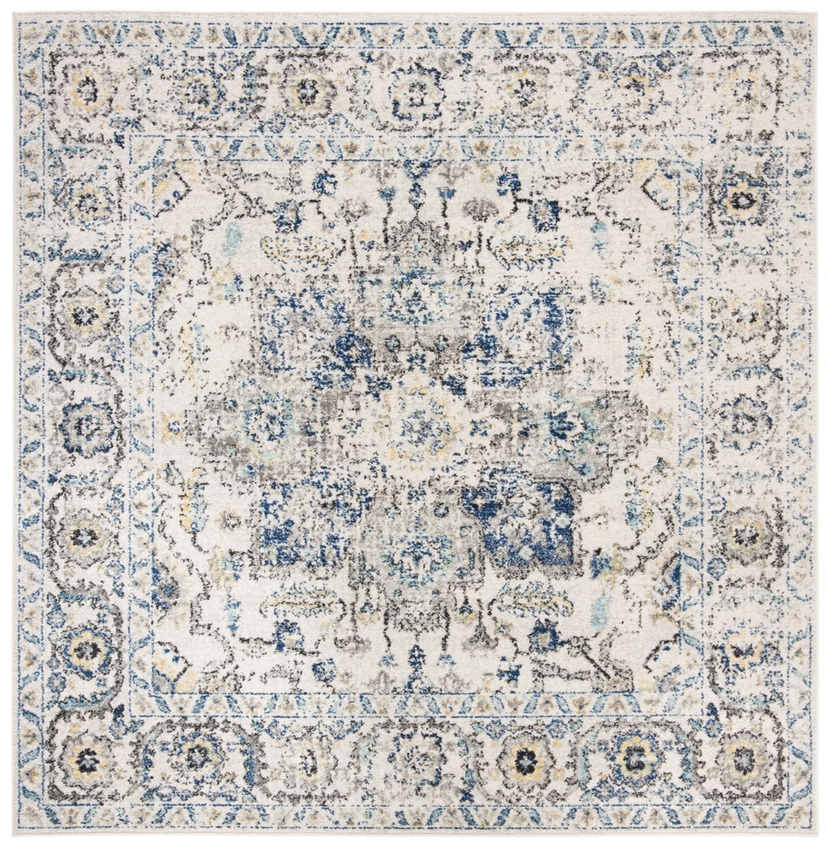 SAFAVIEH Madison Katina Traditional Area Rug, Grey/Ivory, 10' x 10 ...