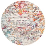 SAFAVIEH Madison Flowers Vintage Abstract Area Rug, Grey/Beige, 6' x 9 ...