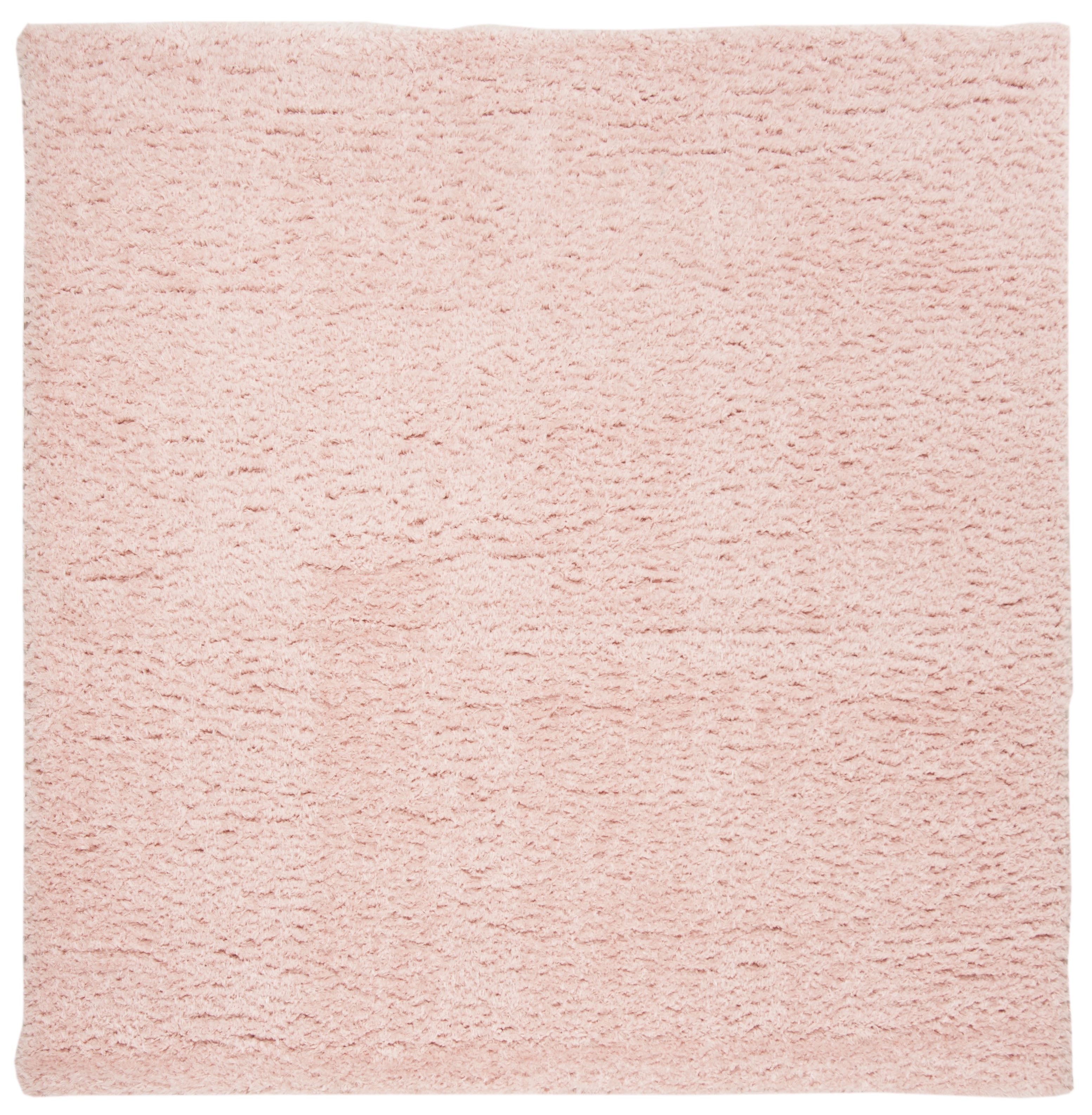 SAFAVIEH Madrid Miah Solid Polyester Shag Area Rug, Blush, 3' x 3 ...