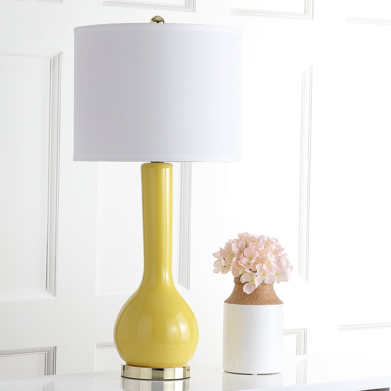 SAFAVIEH Mae Long Neck Table Lamp (Set of 2) | Yellow | - Walmart.com