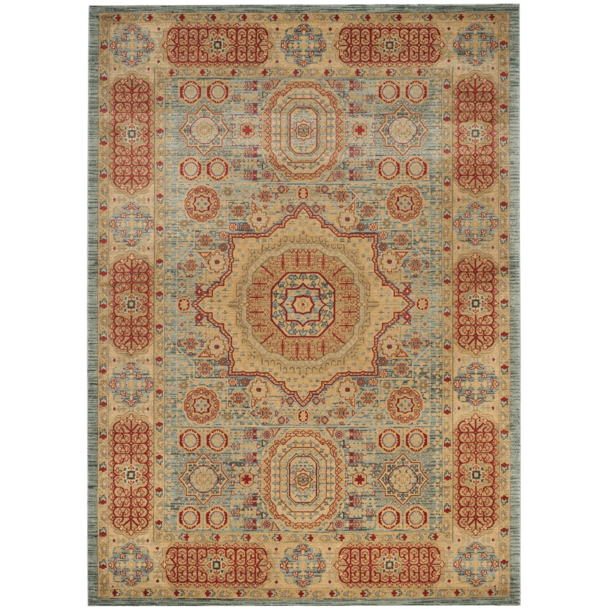 SAFAVIEH Mahal Collection MAH622C Navy / Red Rug - Walmart.com