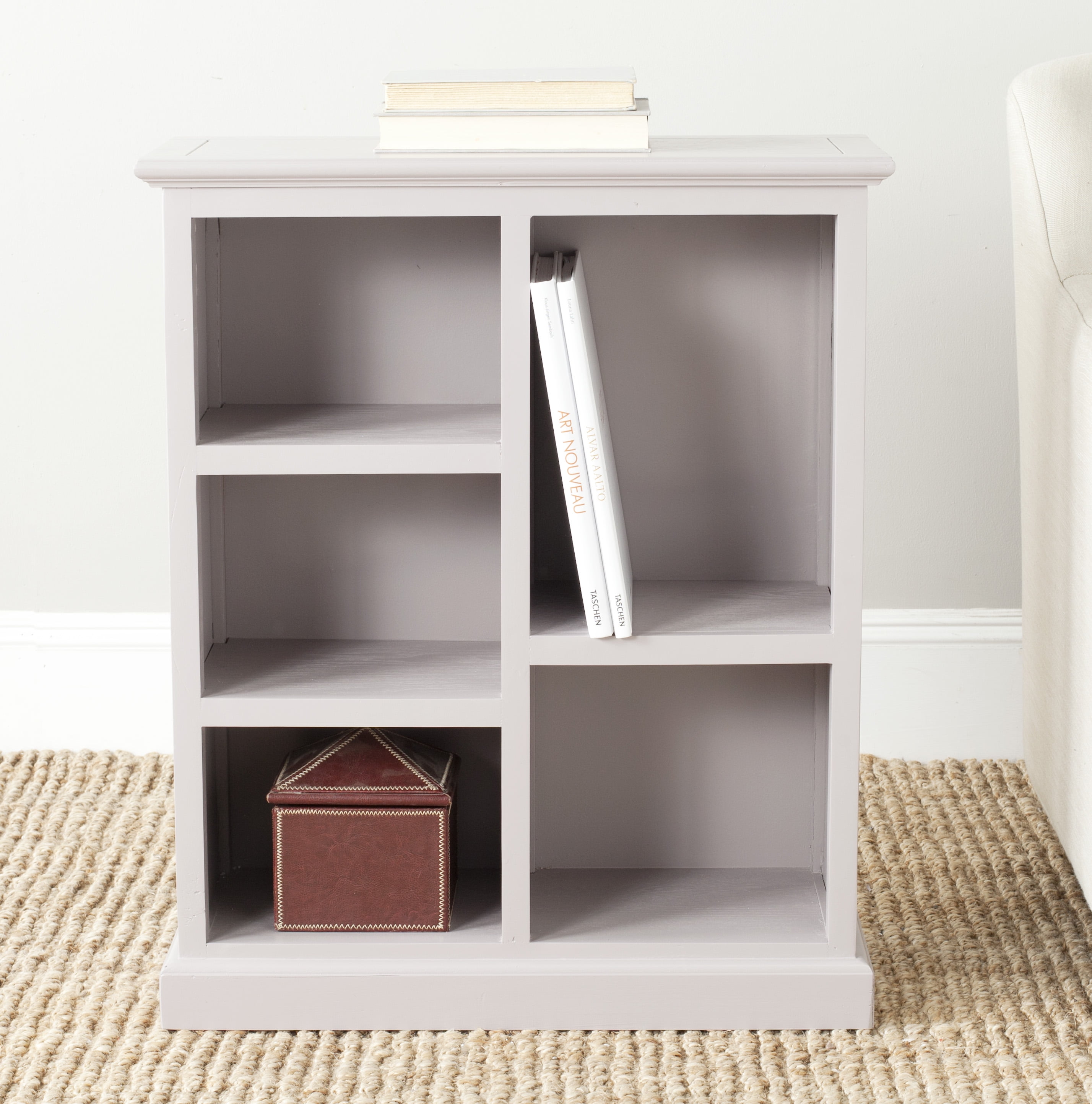 SAFAVIEH Maralah Country Transitional Bookcase with 5 Shelves, Quartz ...