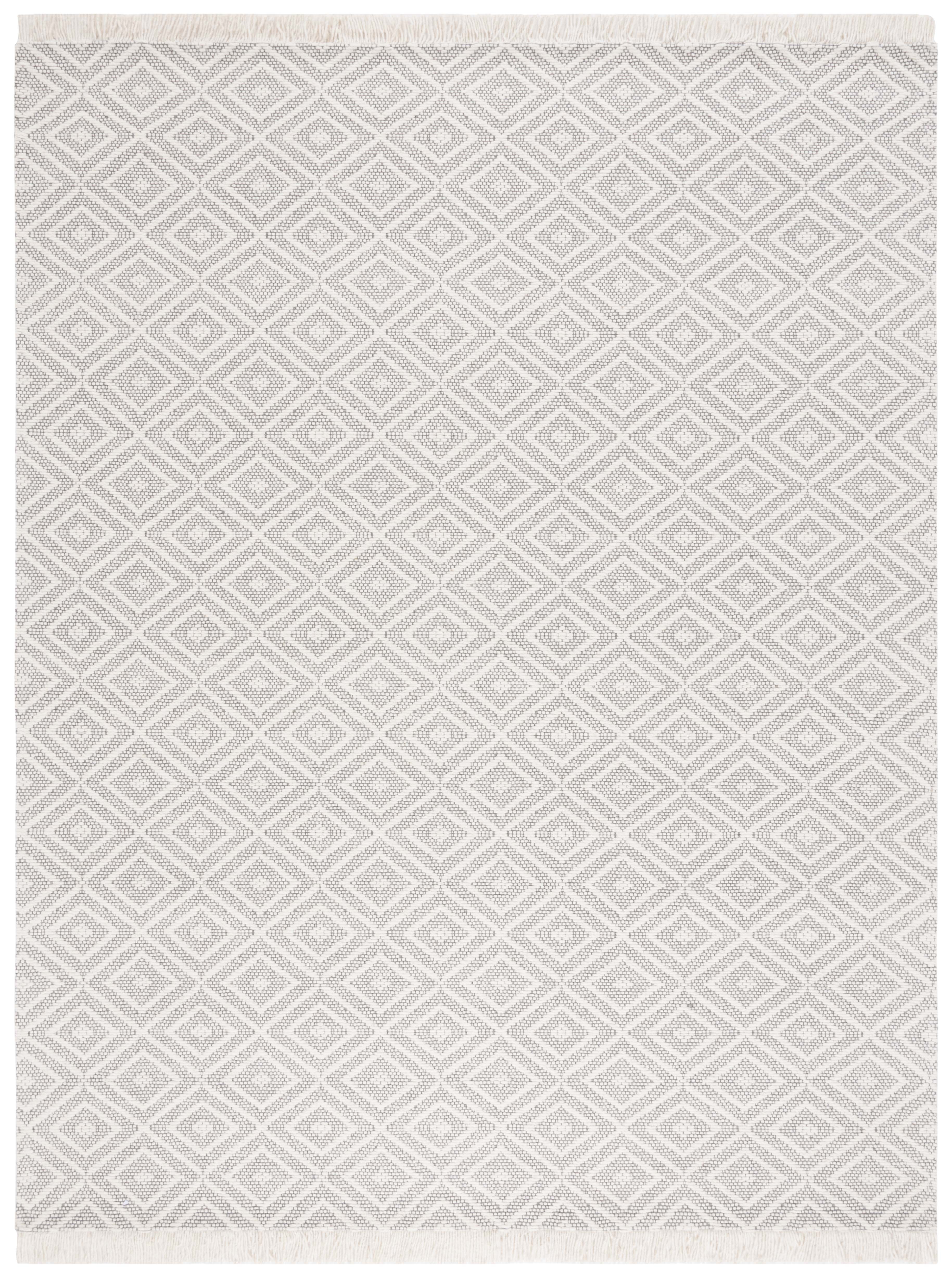 SAFAVIEH Marbella Chelsey Diamond Area Rug, Ivory/Grey, 8' x 10 ...