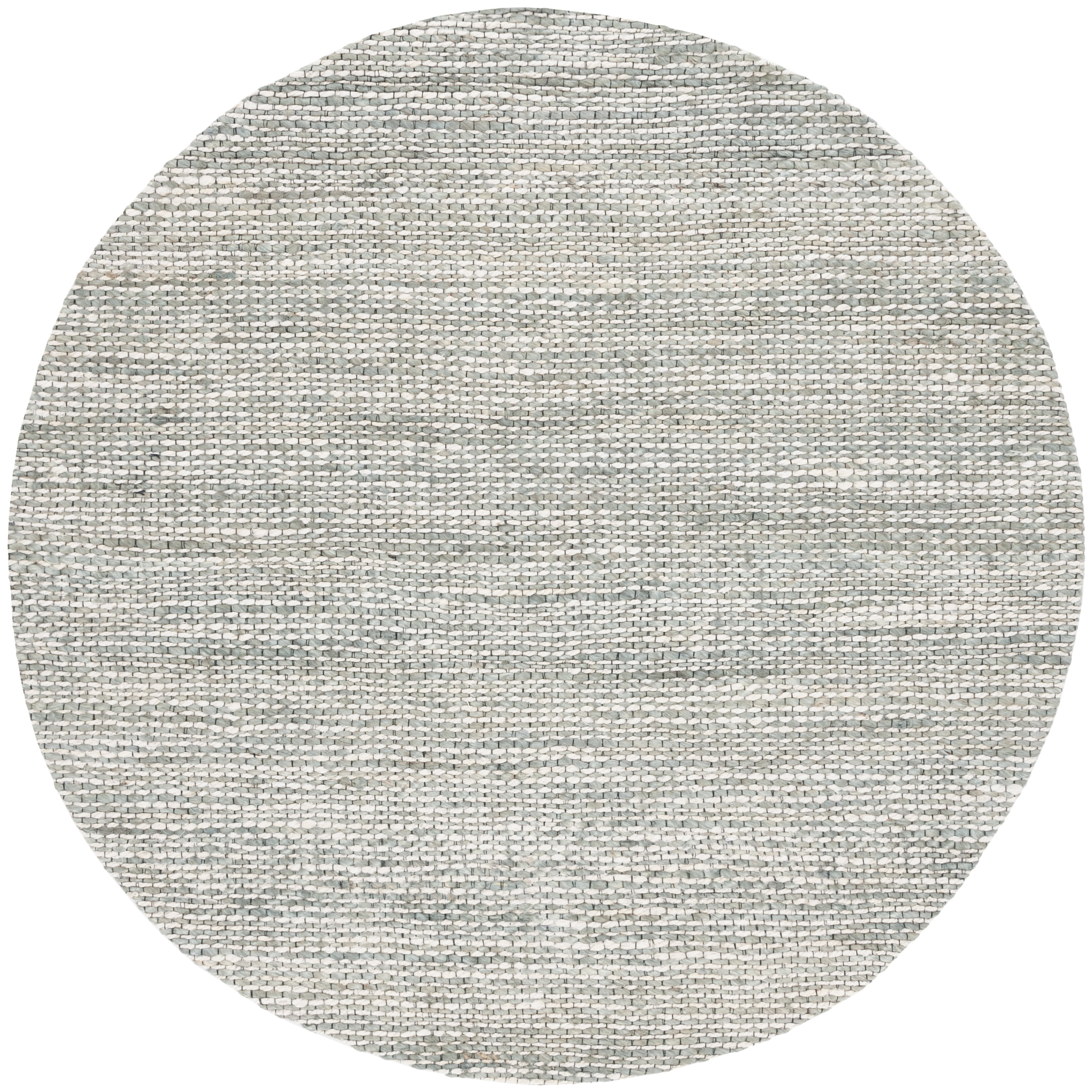 SAFAVIEH Marbella Christina Solid Area Rug, Light Grey, 8' x 8' Round ...