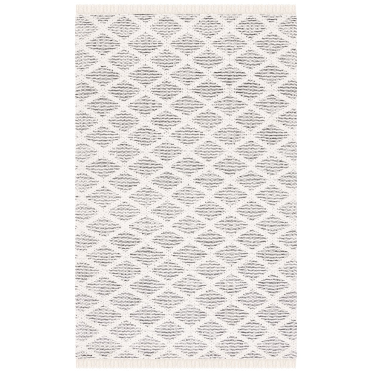 SAFAVIEH Marbella Kingston Diamond Area Rug, Ivory/Black, 5' x 8 ...