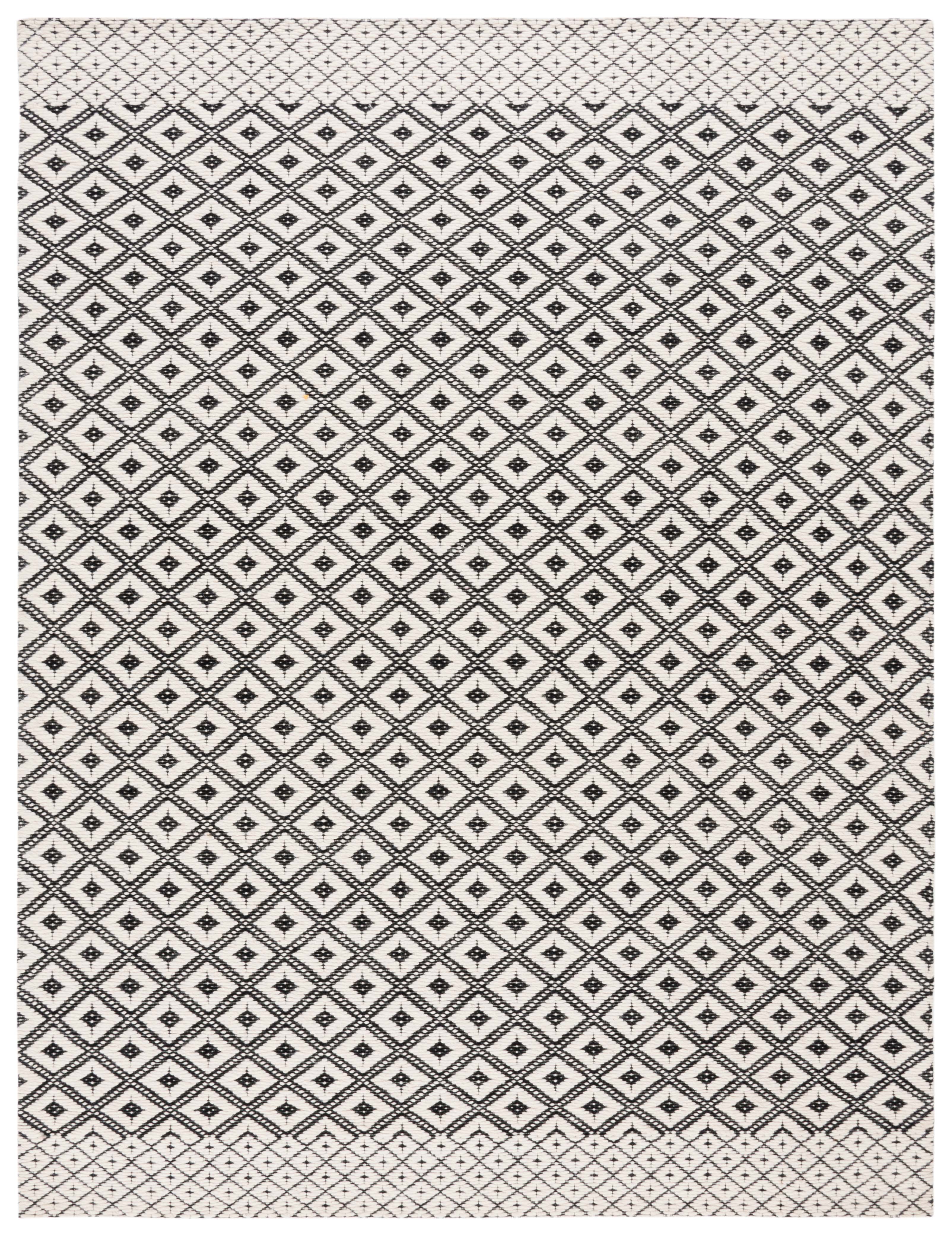 SAFAVIEH Marbella Mervyn Diamond Area Rug, Black/Ivory, 8' x 10 ...