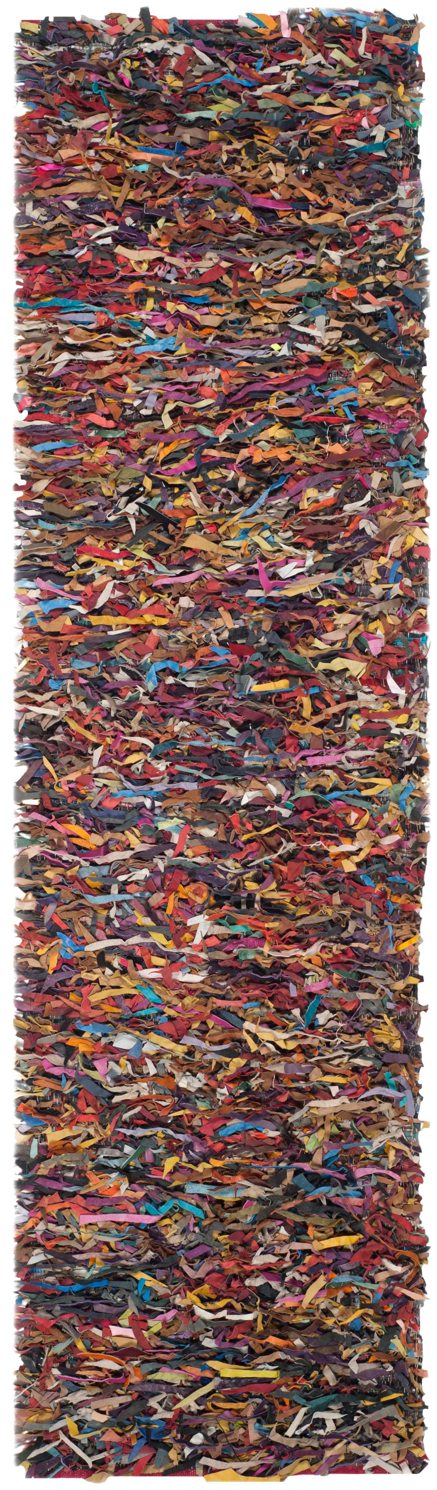 SAFAVIEH Mariam Leather Shag Runner Rug, Multi, 2'3" x 6' - Walmart.com