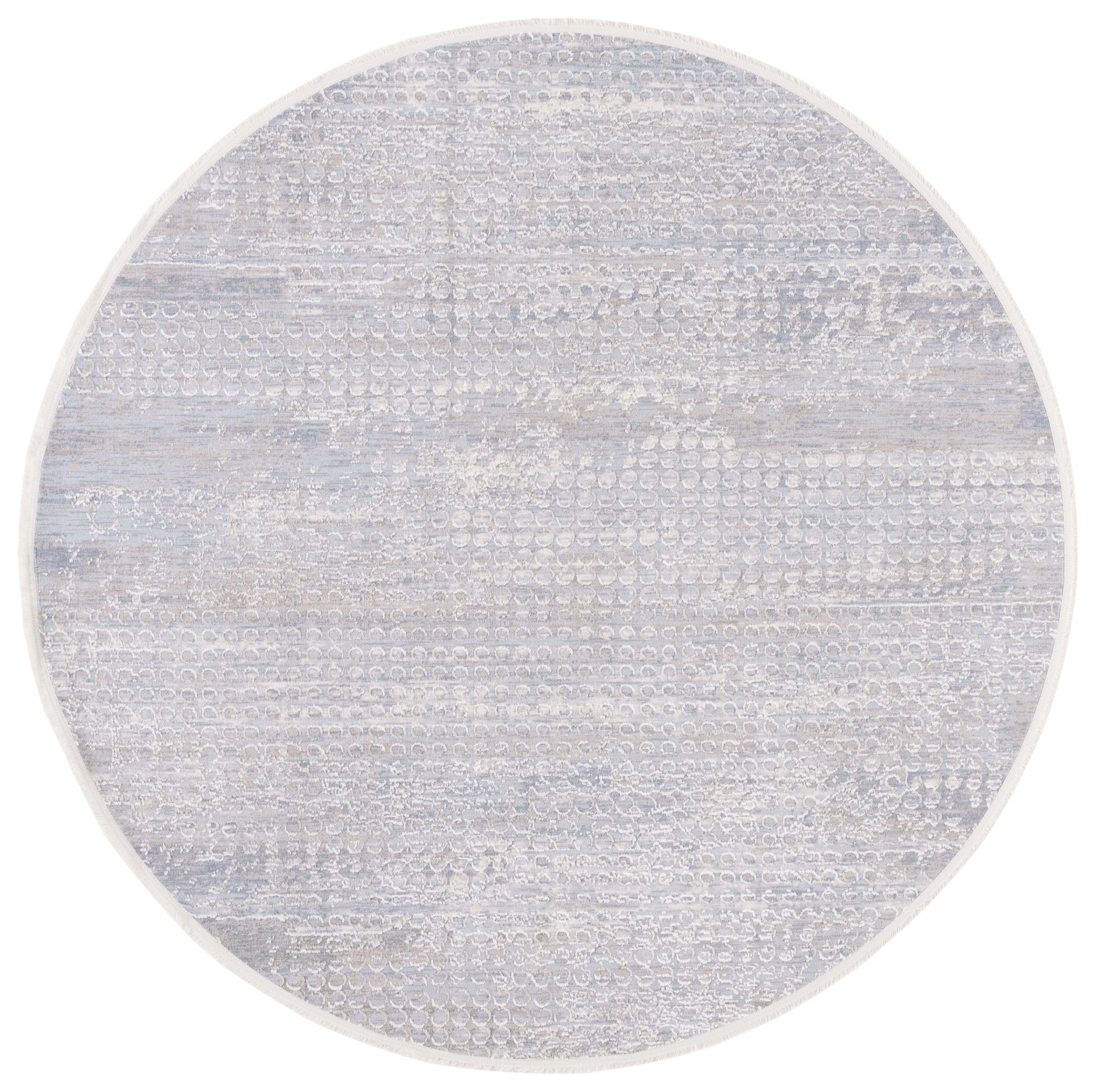 SAFAVIEH Marmara Keigh Polka Dot Area Rug, Grey/Beige Blue, 6'7" x 6'7 ...