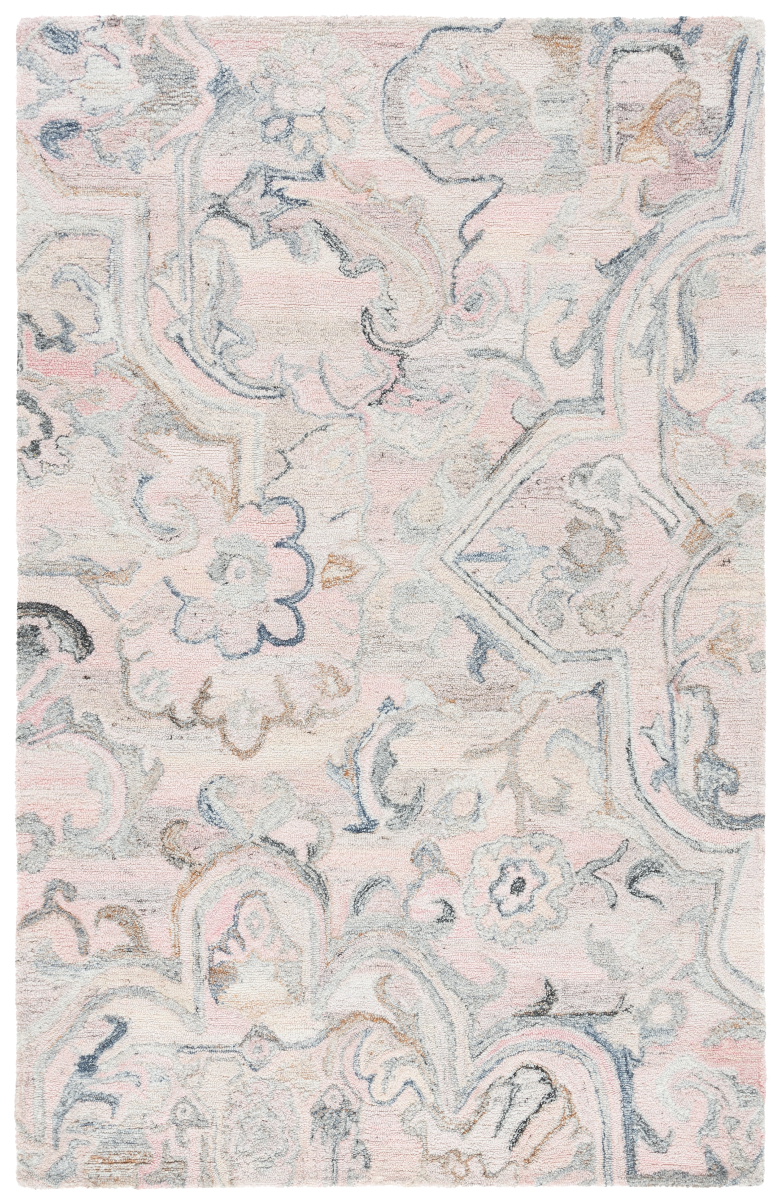 SAFAVIEH Marquee Marsan Geometric Area Rug, Pink/Beige, 8' x 10 ...