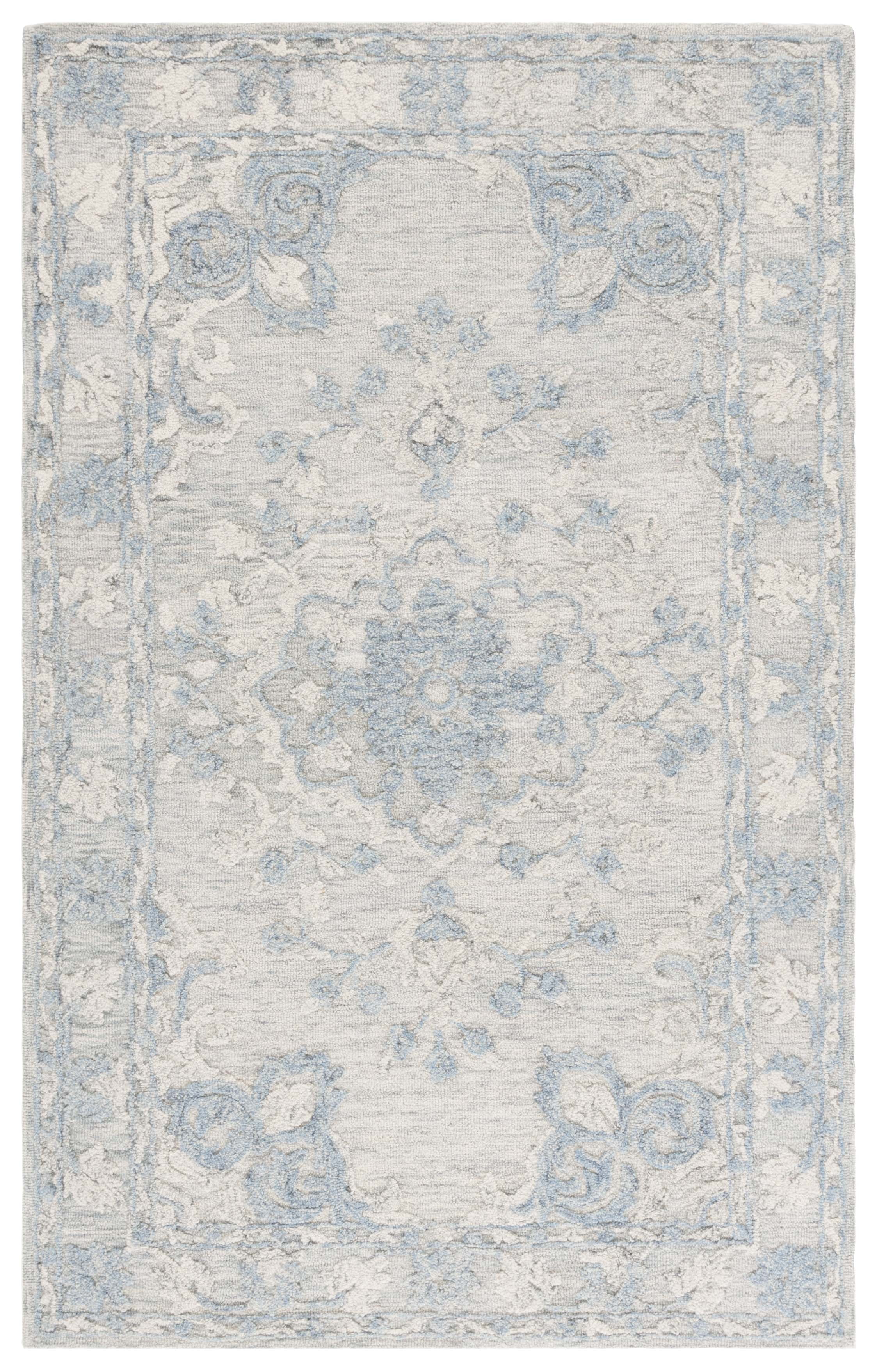 SAFAVIEH Marquee Tiana Oriental Area Rug, Grey/Blue, 4' x 6' - Walmart.com