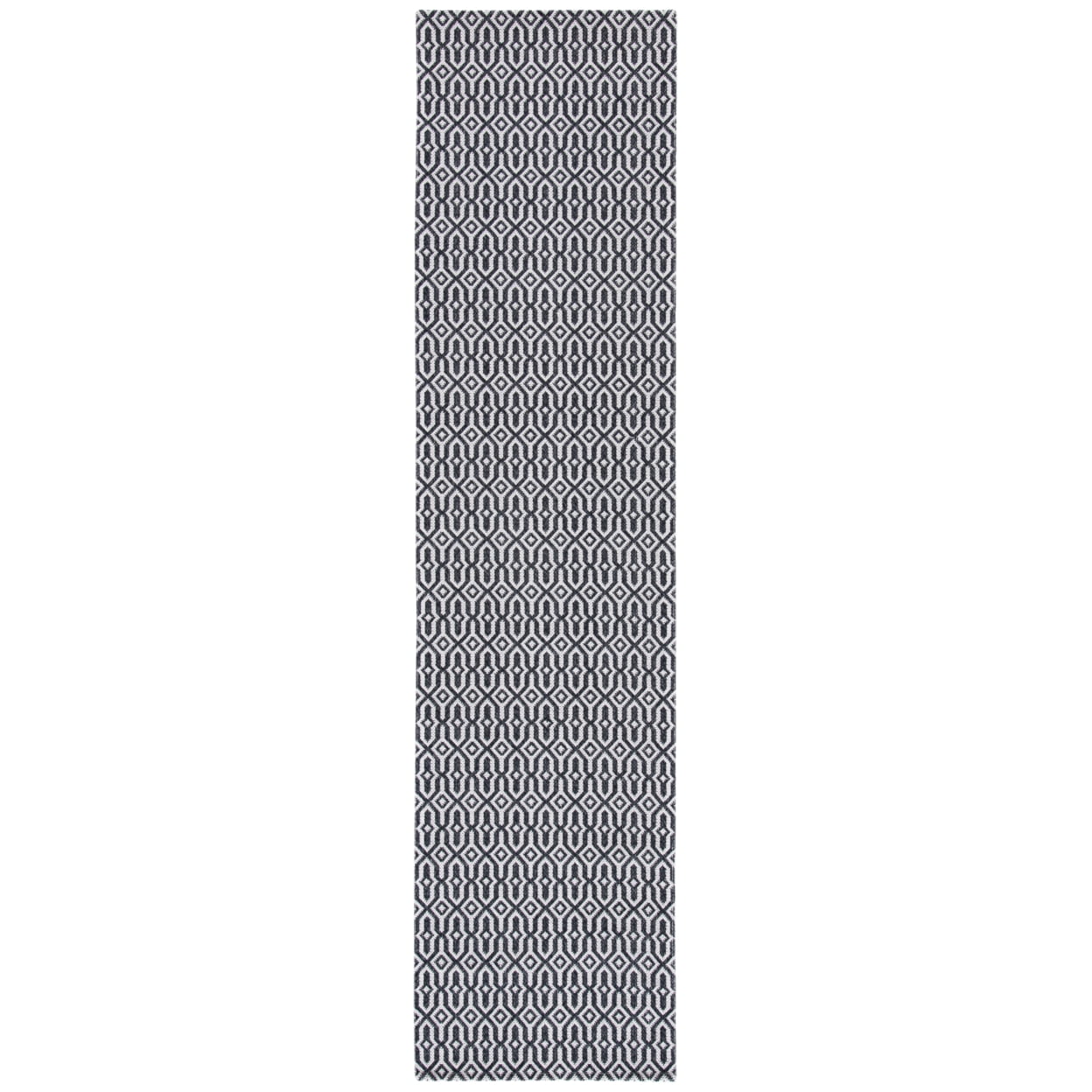 SAFAVIEH Martha Stewart Cotton Geometric Runner Rug, Charcoal/Grey, 2 ...