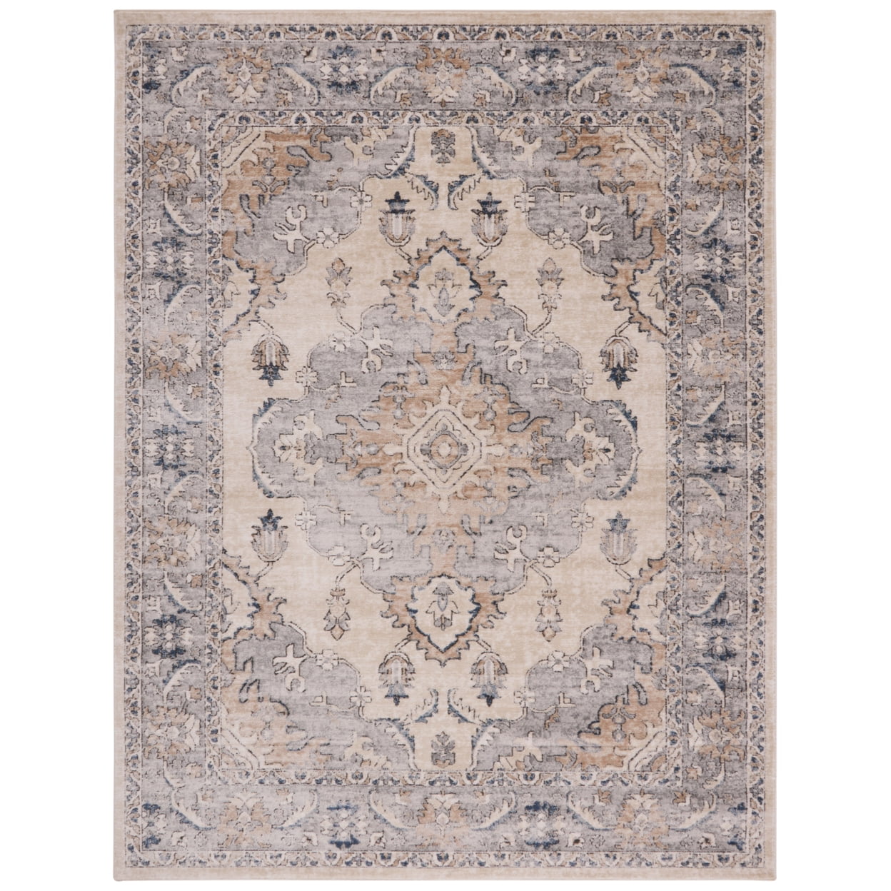 SAFAVIEH Martha Stewart Dallas Oregon Distressed Area Rug, Beige/Grey ...