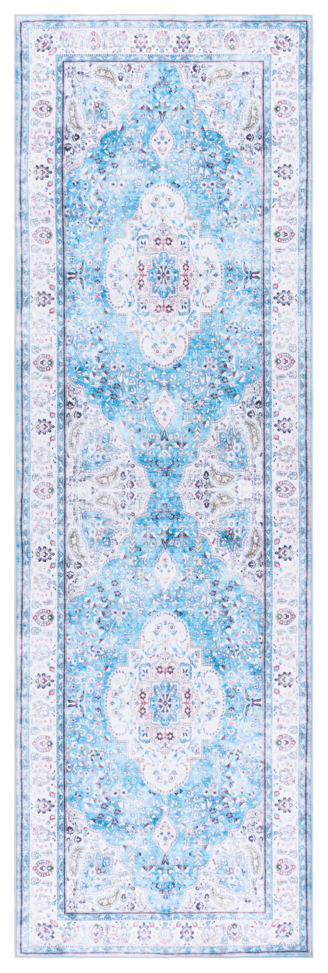 SAFAVIEH Martha Stewart Felix Medallion Machine Washable Runner Rug ...
