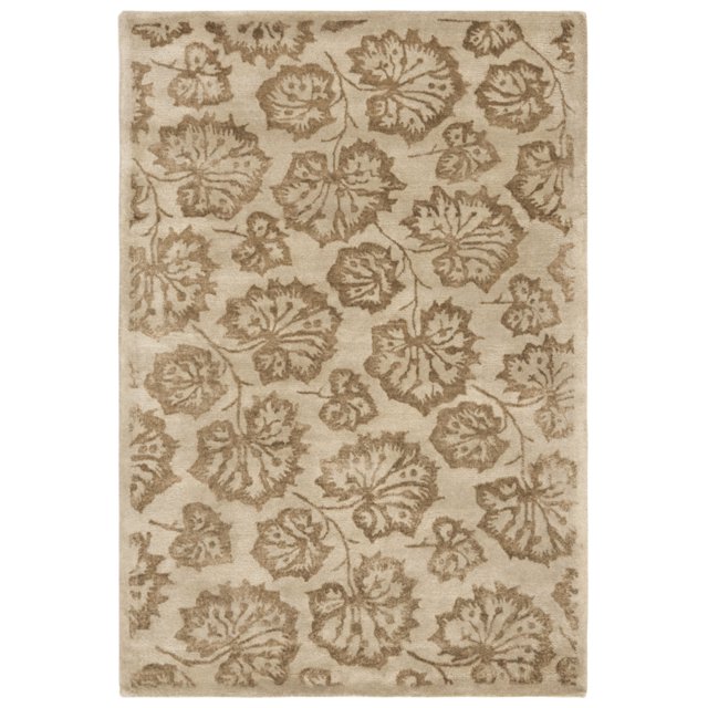SAFAVIEH Martha Stewart Geranium Leaf Floral Area Rug, Hazelnut/Gold, 3 ...