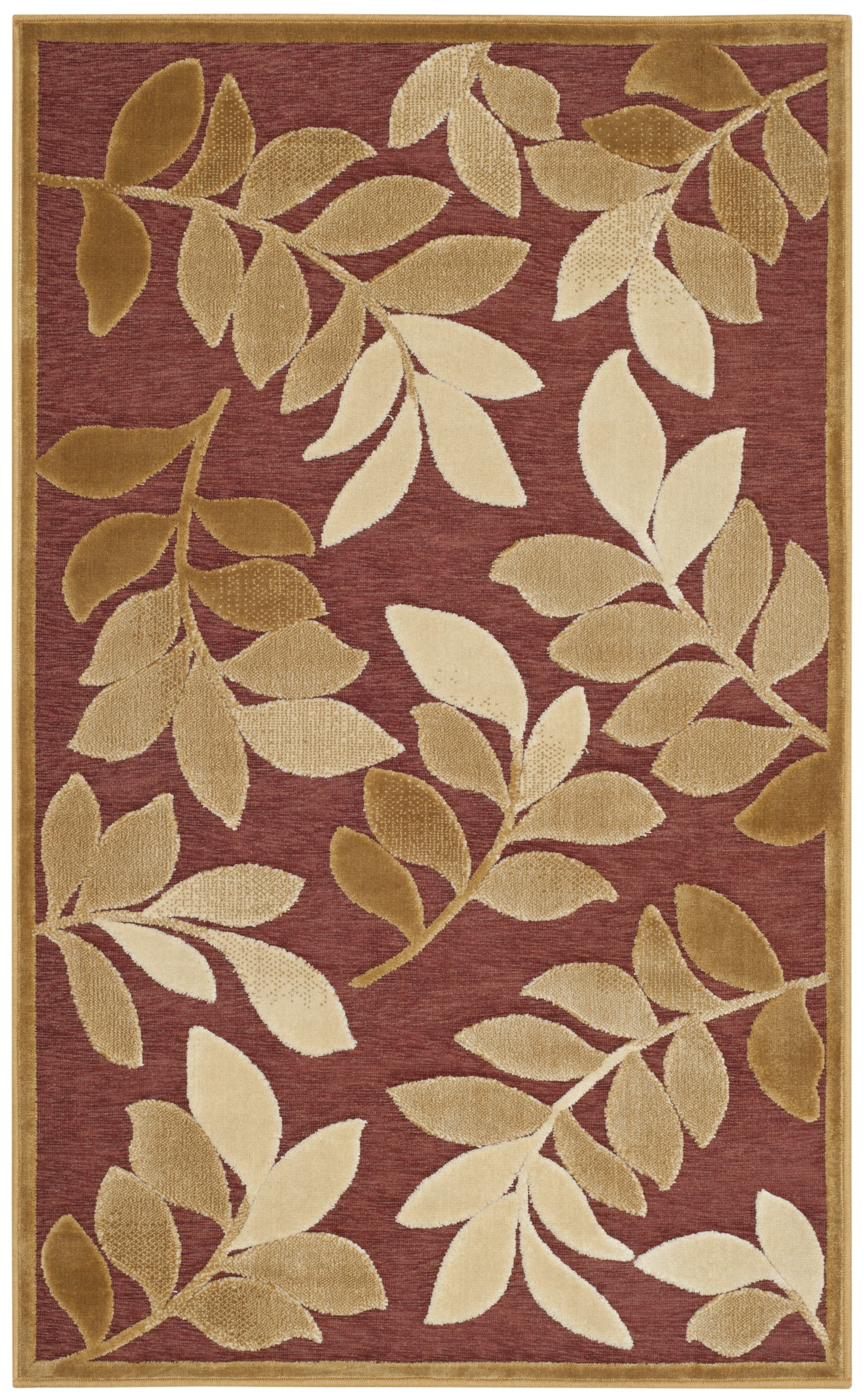 SAFAVIEH Martha Stewart Leafy Glade Floral Area Rug, Cinnamon Stick, 2'7" x 4' - Walmart.com