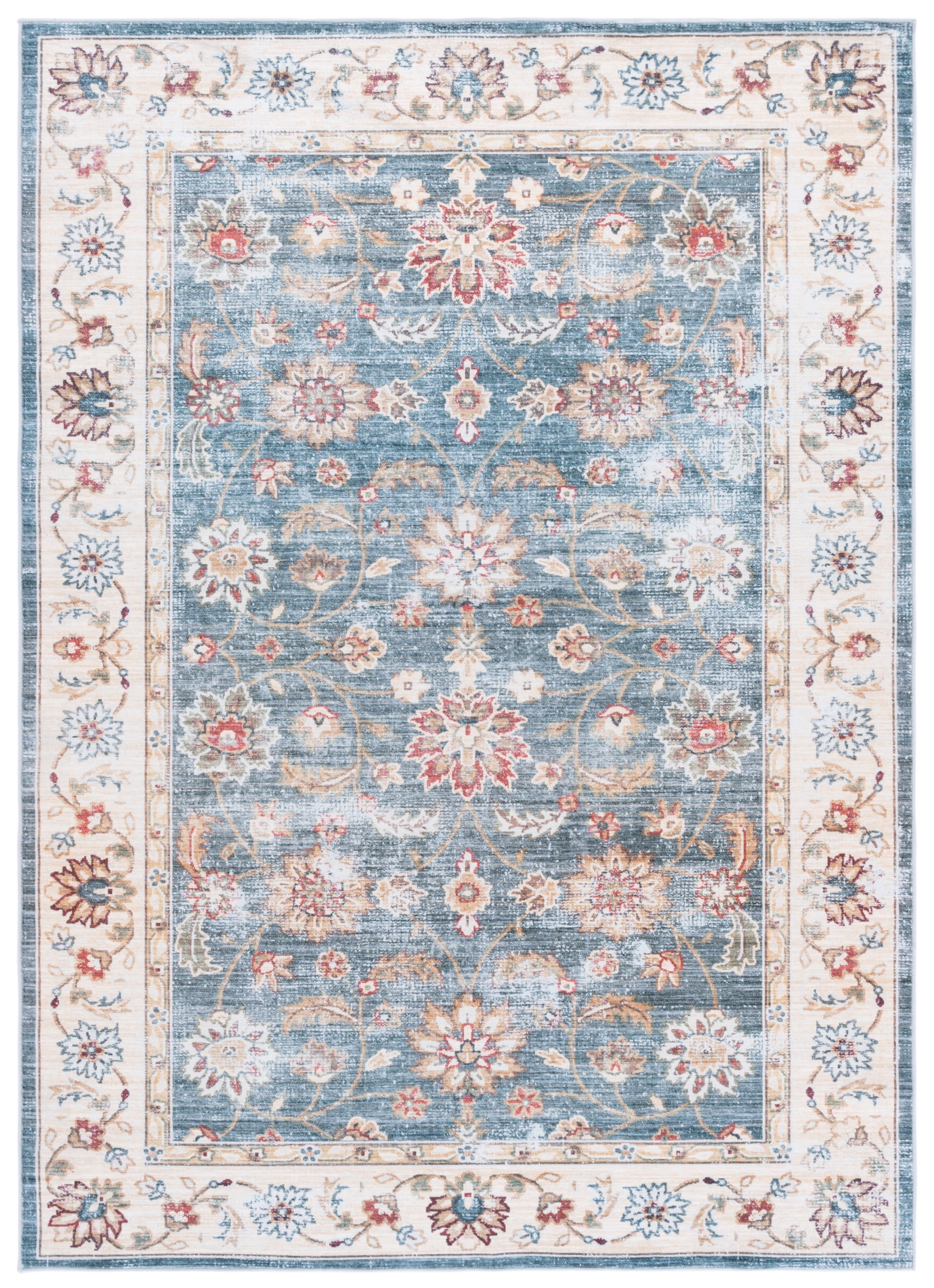 SAFAVIEH Martha Stewart Petrina Floral Machine Washable Area Rug, Green ...
