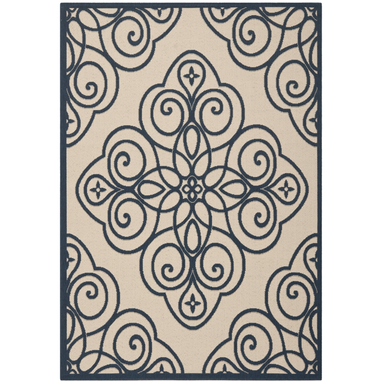SAFAVIEH Martha Stewart Rosamond Geometric Swirl Area Rug, Mariner, 4 ...