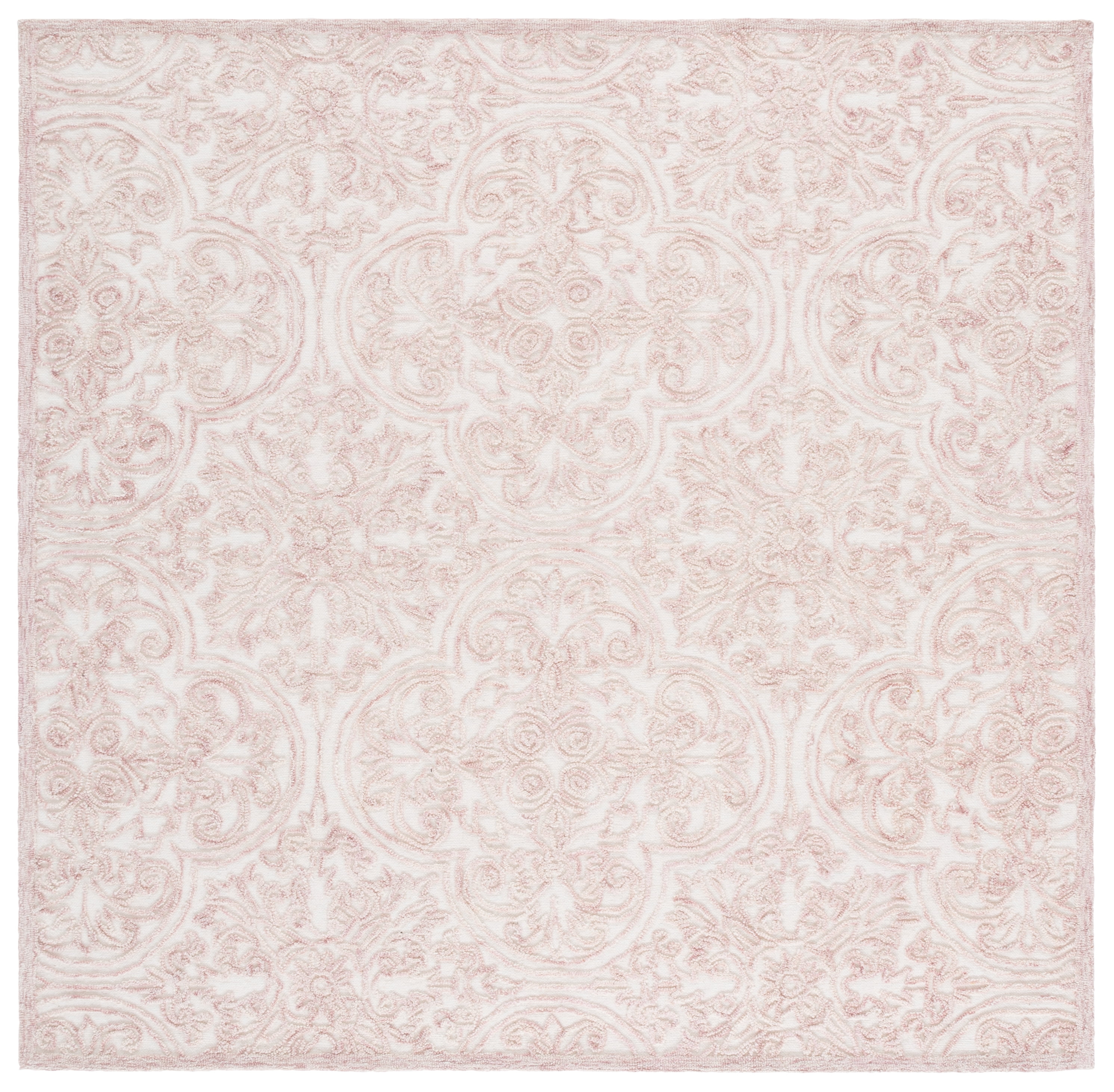 SAFAVIEH Martha Stewart Trace Justina Floral Area Rug, Ivory/Pink, 6' x ...