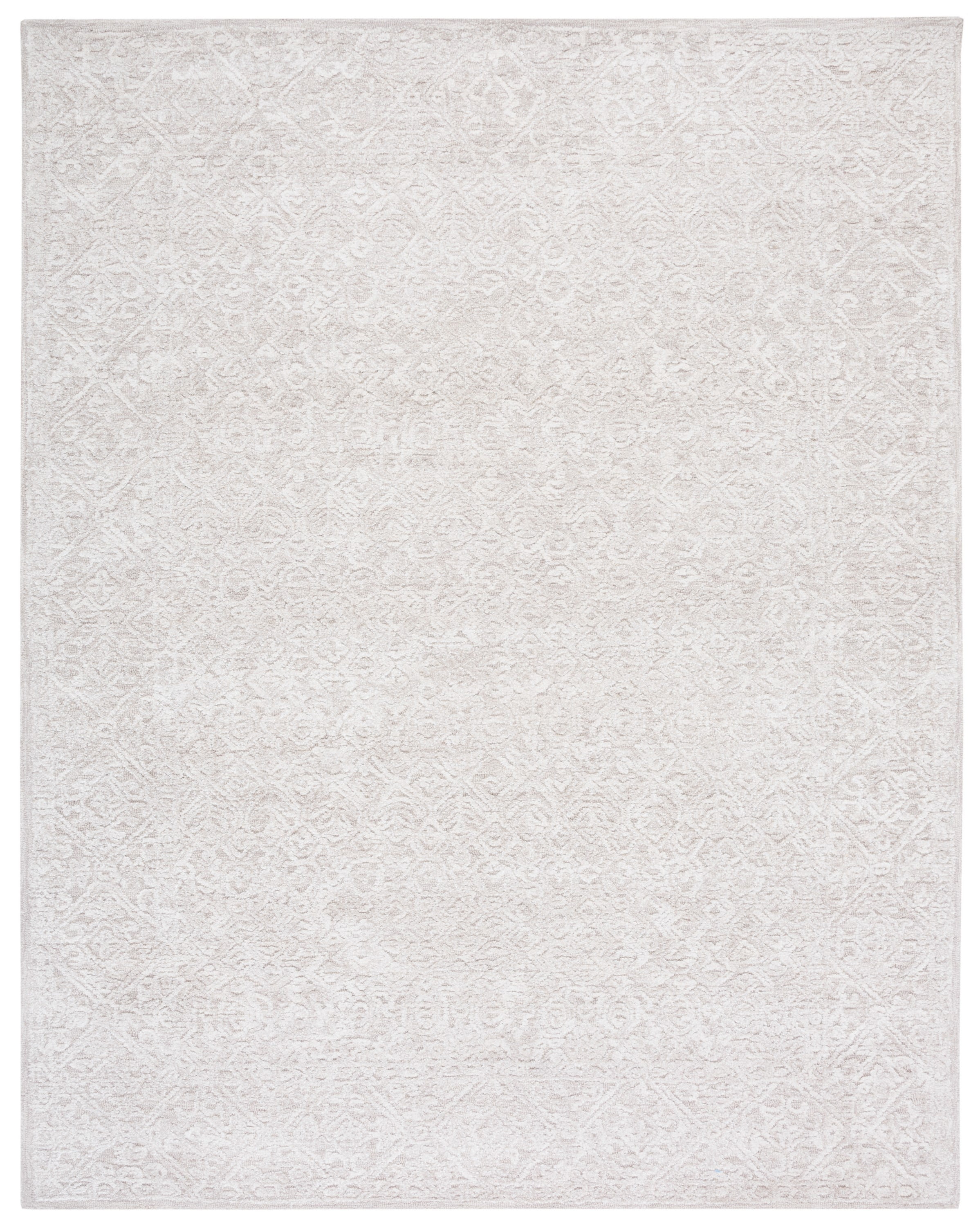 SAFAVIEH Martha Stewart Tufted Wool Area Rug, Light Grey/Taupe, 8' x 10 ...