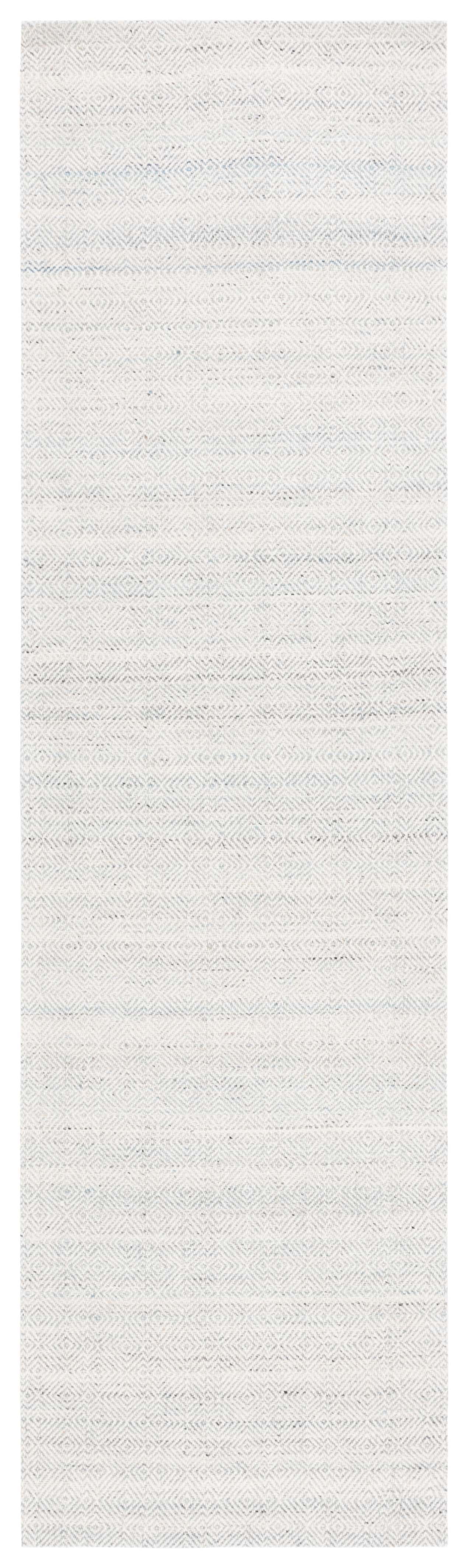 SAFAVIEH Martha Stewart Wilton Geometric Runner Rug, Light Blue/Ivory ...