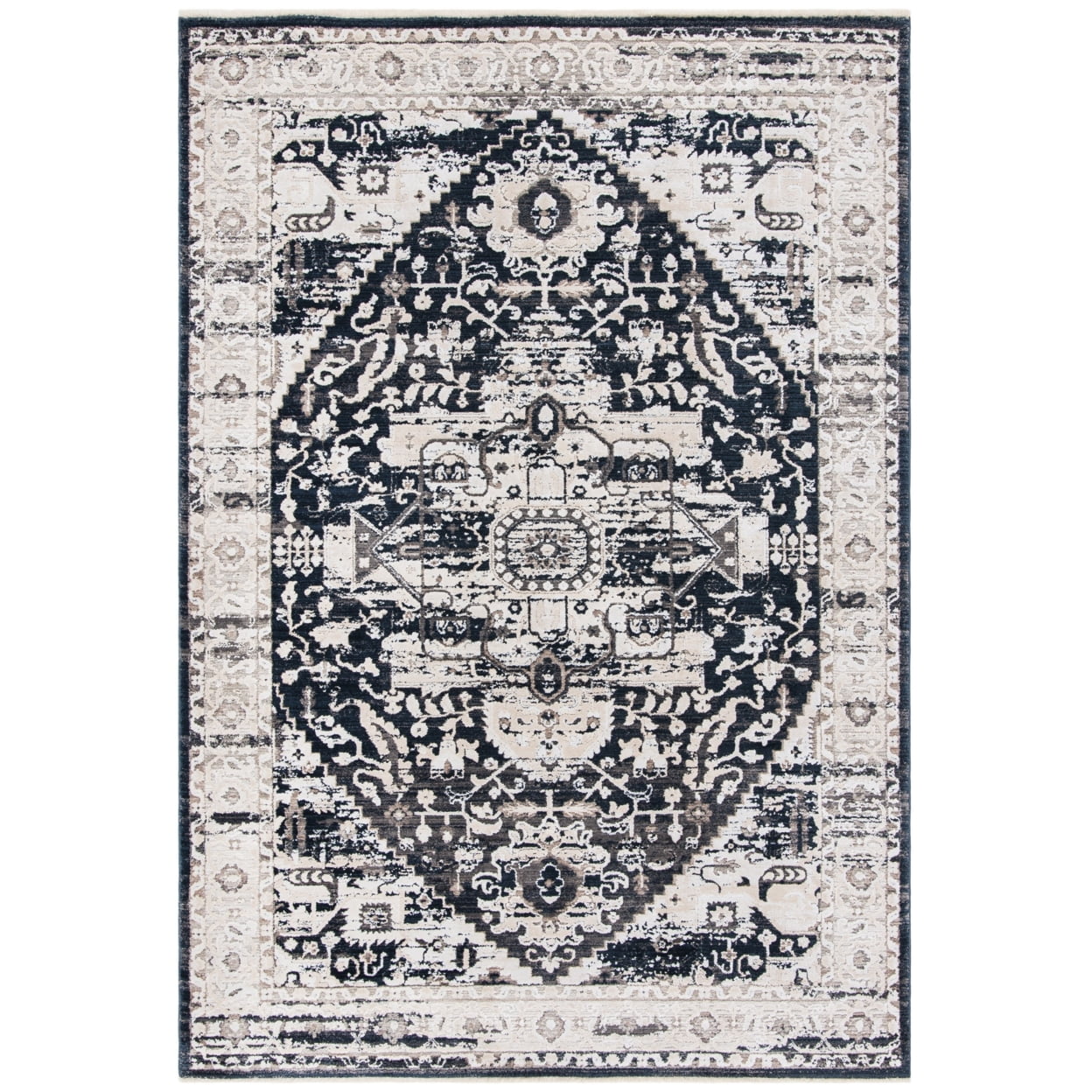 SAFAVIEH Mayflower Talbot Medallion Area Rug, Beige/Grey, 4'5" x 6'5 ...