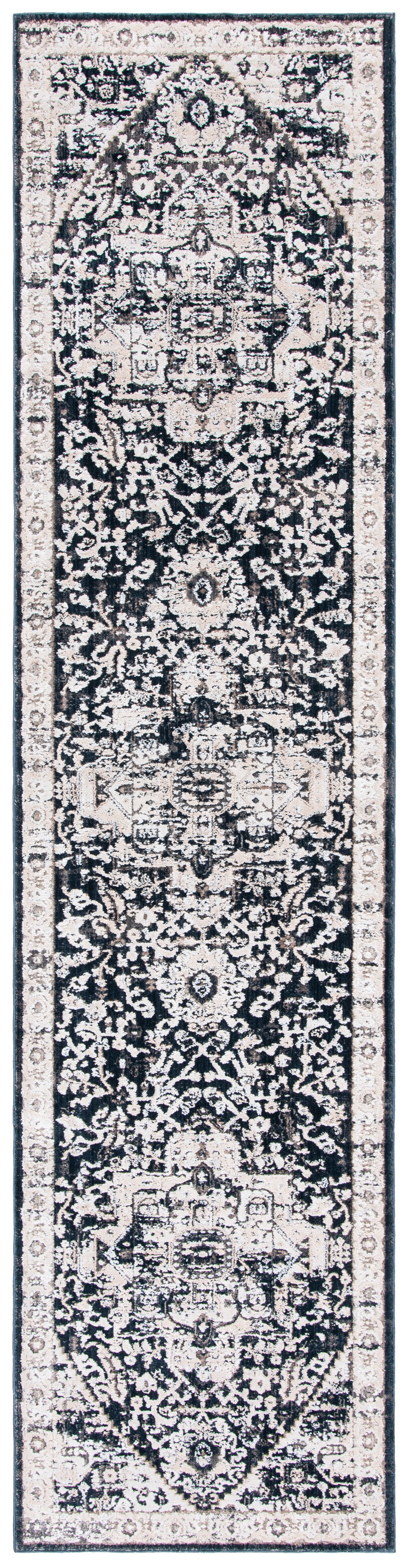 SAFAVIEH Mayflower Talbot Medallion Runner Rug, Beige/Grey, 2'2" x 9 ...