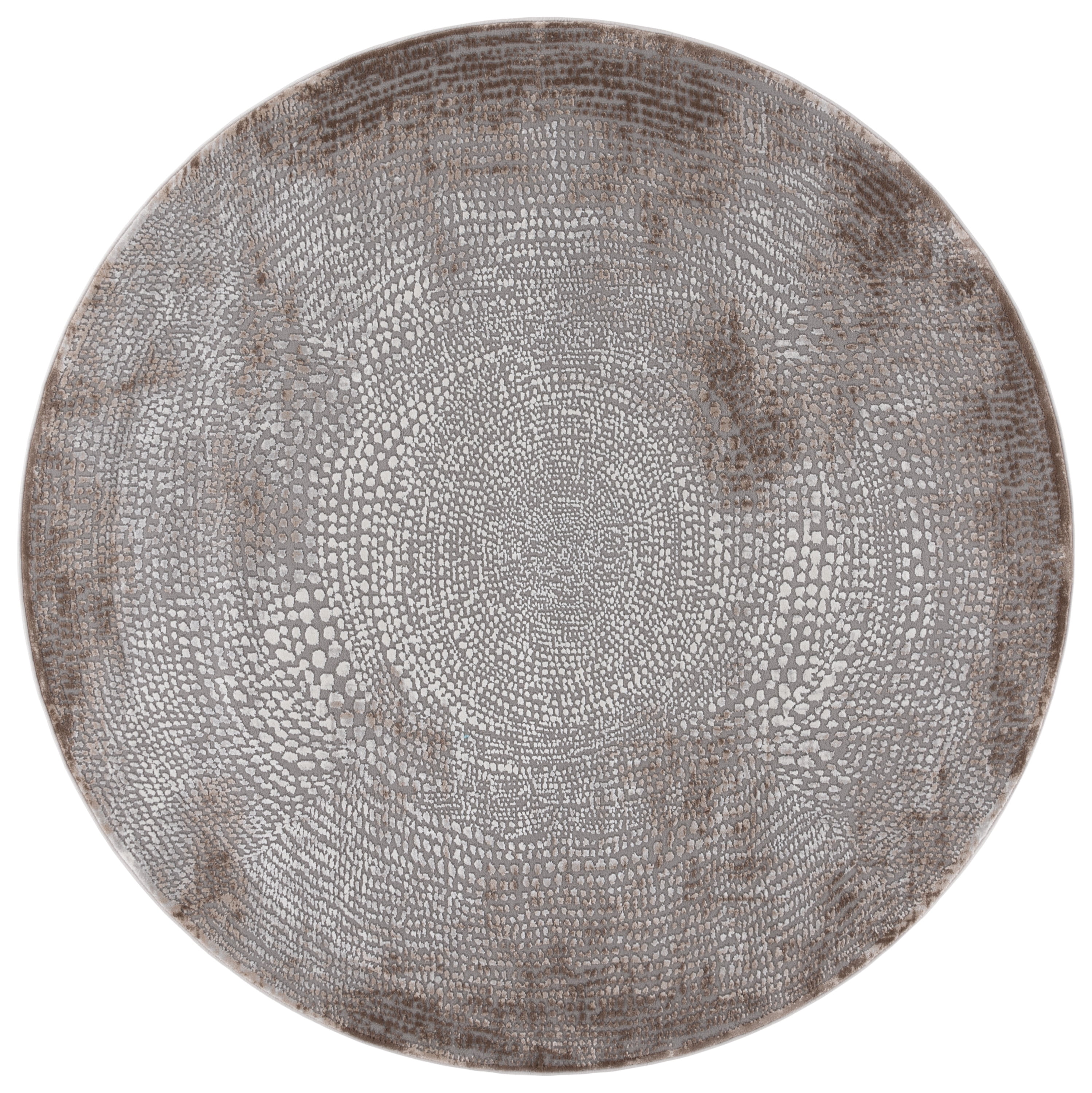 SAFAVIEH Meadow Lactrice Polka Dot Area Rug, Brown/Ivory, 6'7" x 6'7 ...