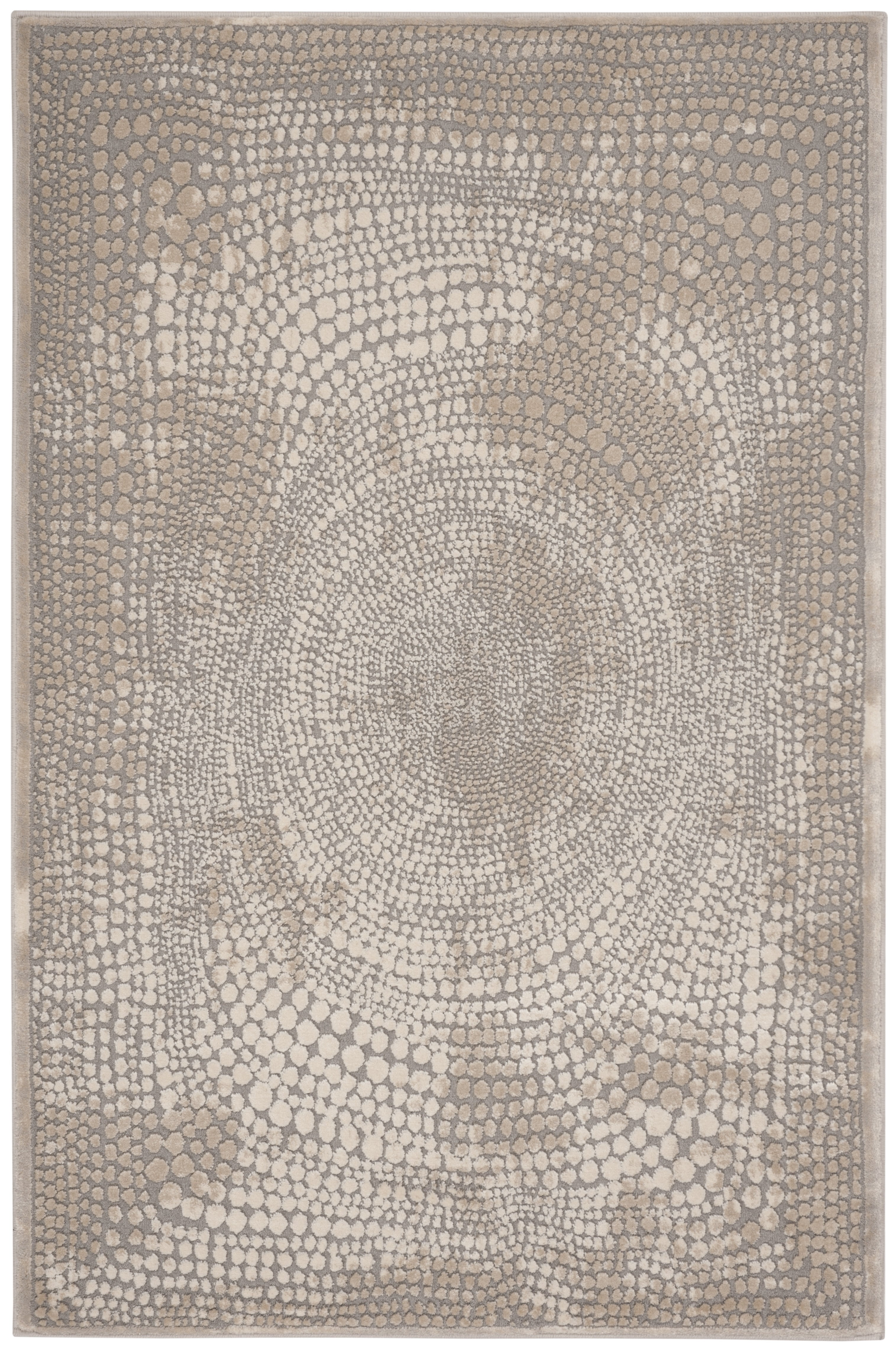 SAFAVIEH Meadow Lactrice Polka Dot Area Rug, Ivory/Grey, 2'7" x 4 ...