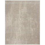 SAFAVIEH Meadow Collection Abstract Area Rug, Ivory/Grey, 9' x 12 ...