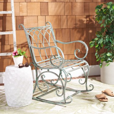 LVUYOYO Outdoor Wicker Rocking Chair All Weather Wicker Rocker Chair ...