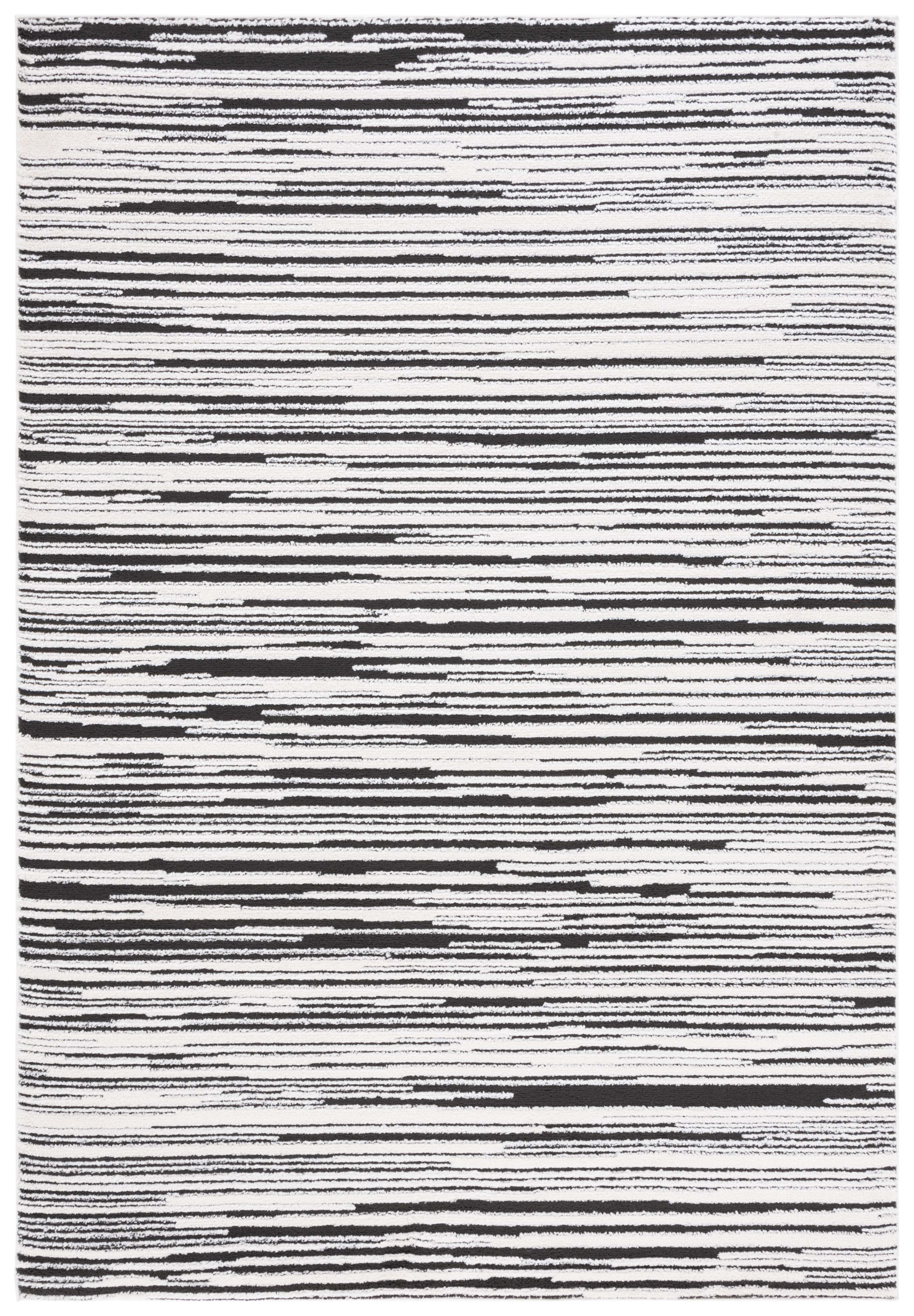 SAFAVIEH Melody Dean Modern Area Rug, Ivory/Black, 5'3" x 7'6 ...