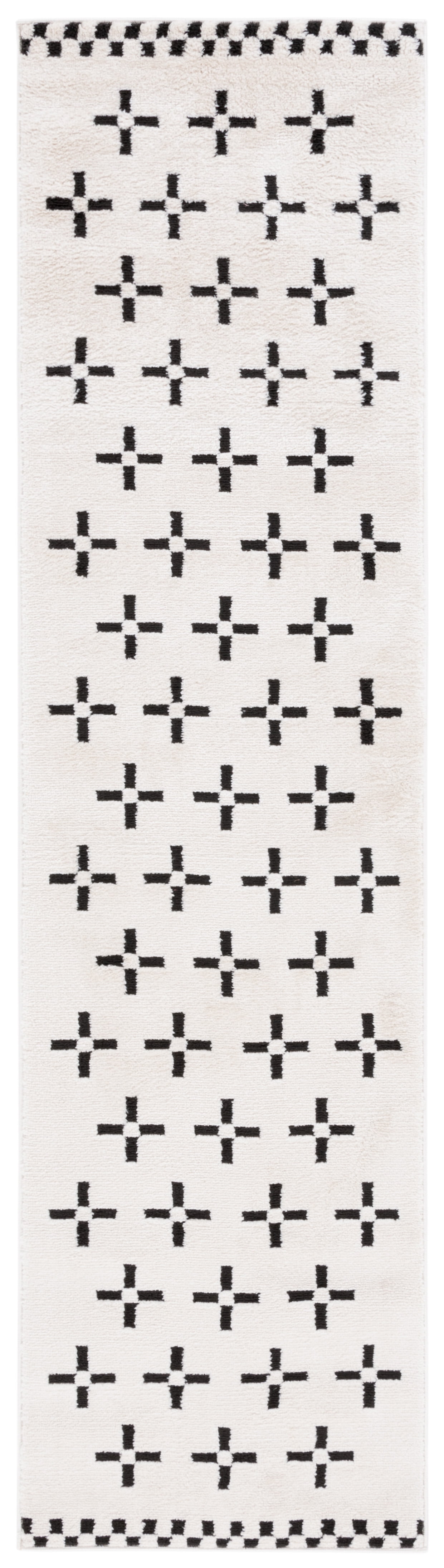 SAFAVIEH Melody Leinster Geometric Polyester Runner Rug, Ivory/Black, 2'2" x 6' - Walmart.com