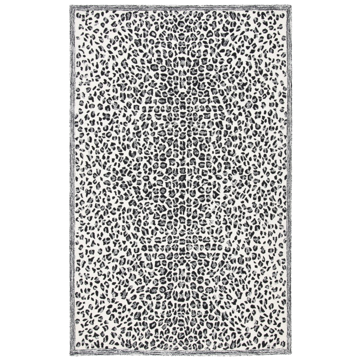 SAFAVIEH Metro Drew Animal Area Rug, Black/Ivory, 4' x 6' - Walmart.com