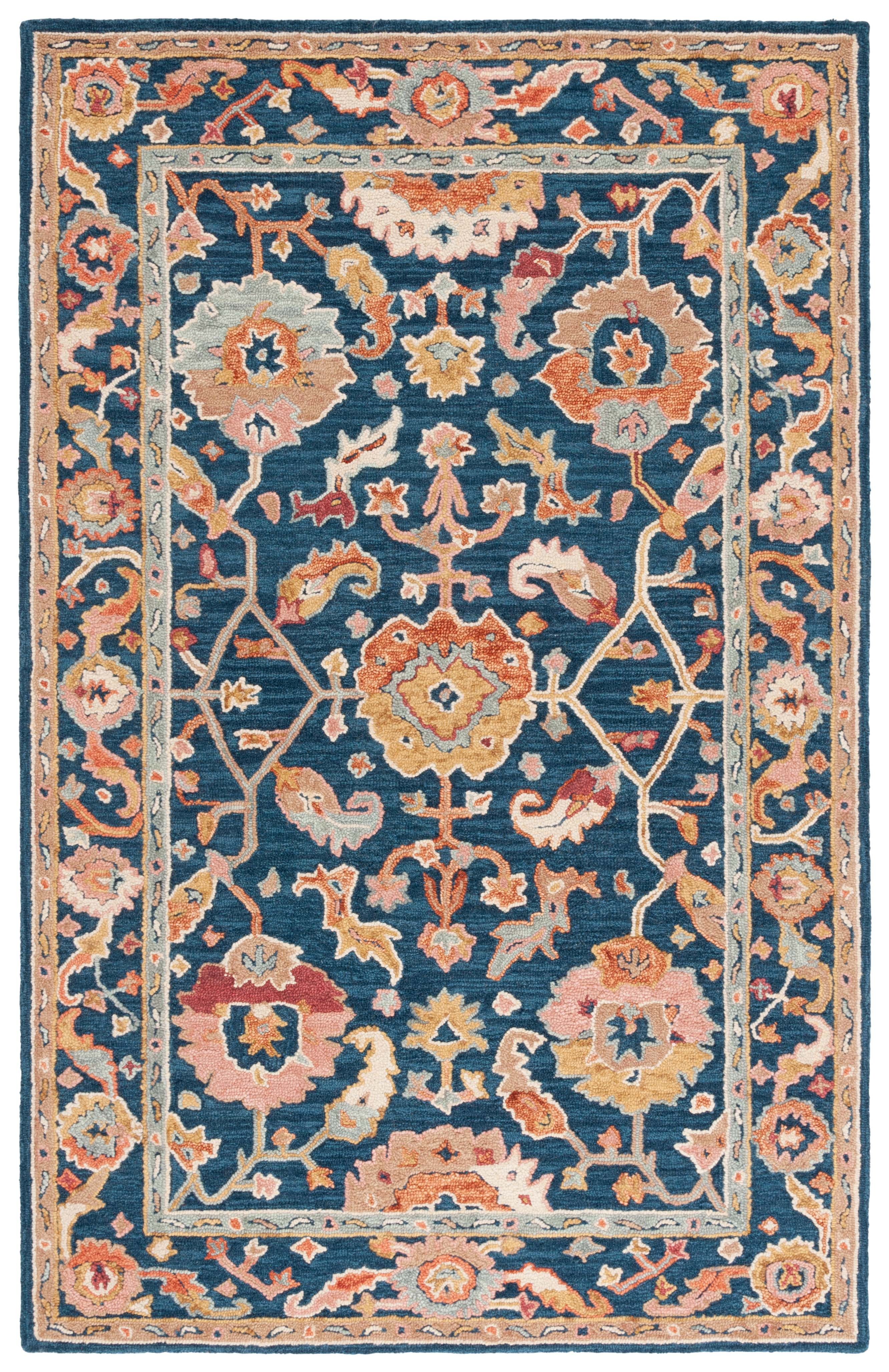 SAFAVIEH Metro Isi Medallion Area Rug, Navy/Red, 6' x 9' - Walmart.com