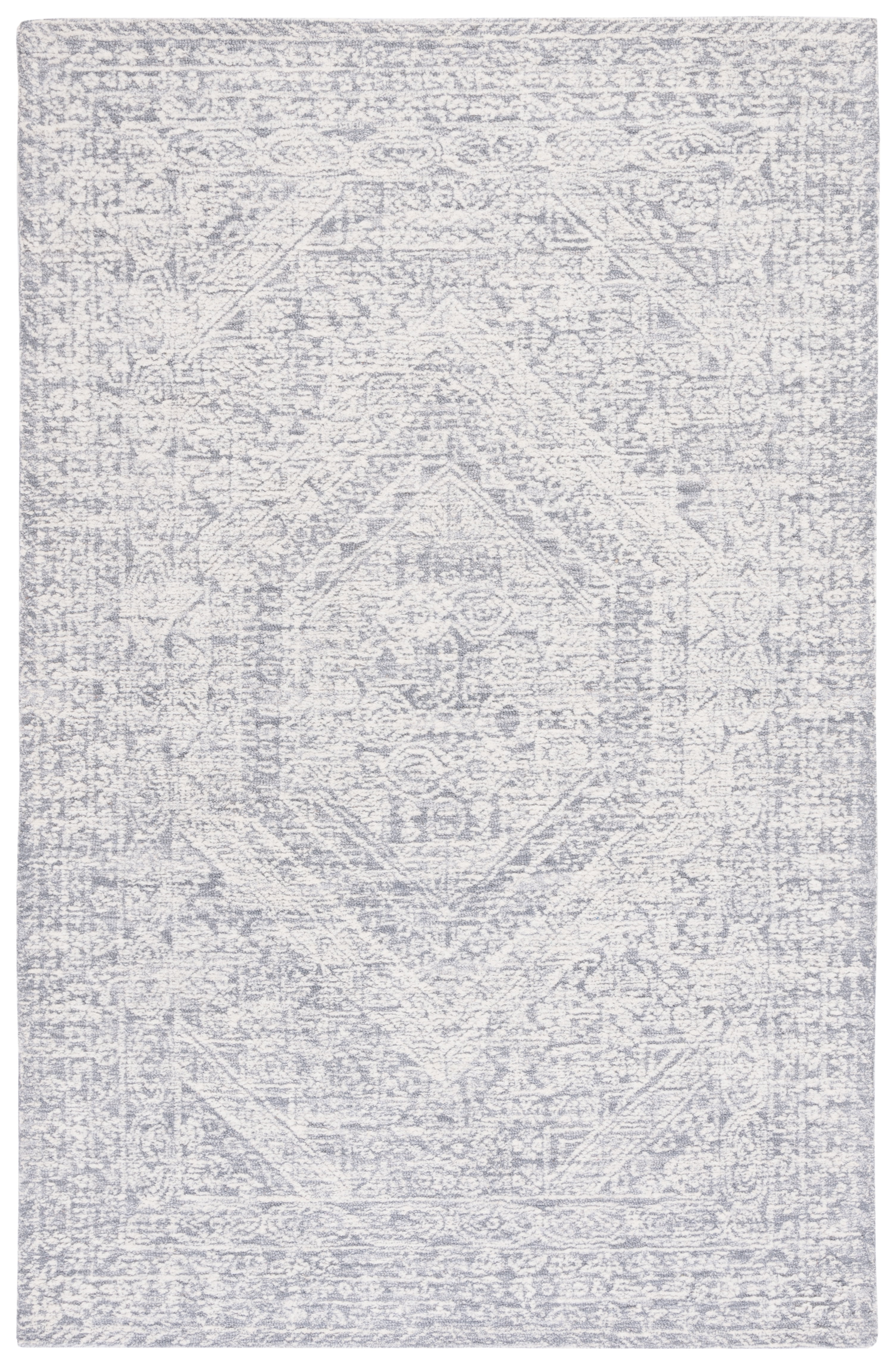SAFAVIEH Metro Mckenzie Medallion Area Rug, Grey/Ivory, 8' x 10 ...