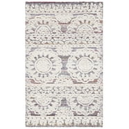 SAFAVIEH Mahal Napier Oriental Area Rug, Navy/Red, 3' x 3' Round ...