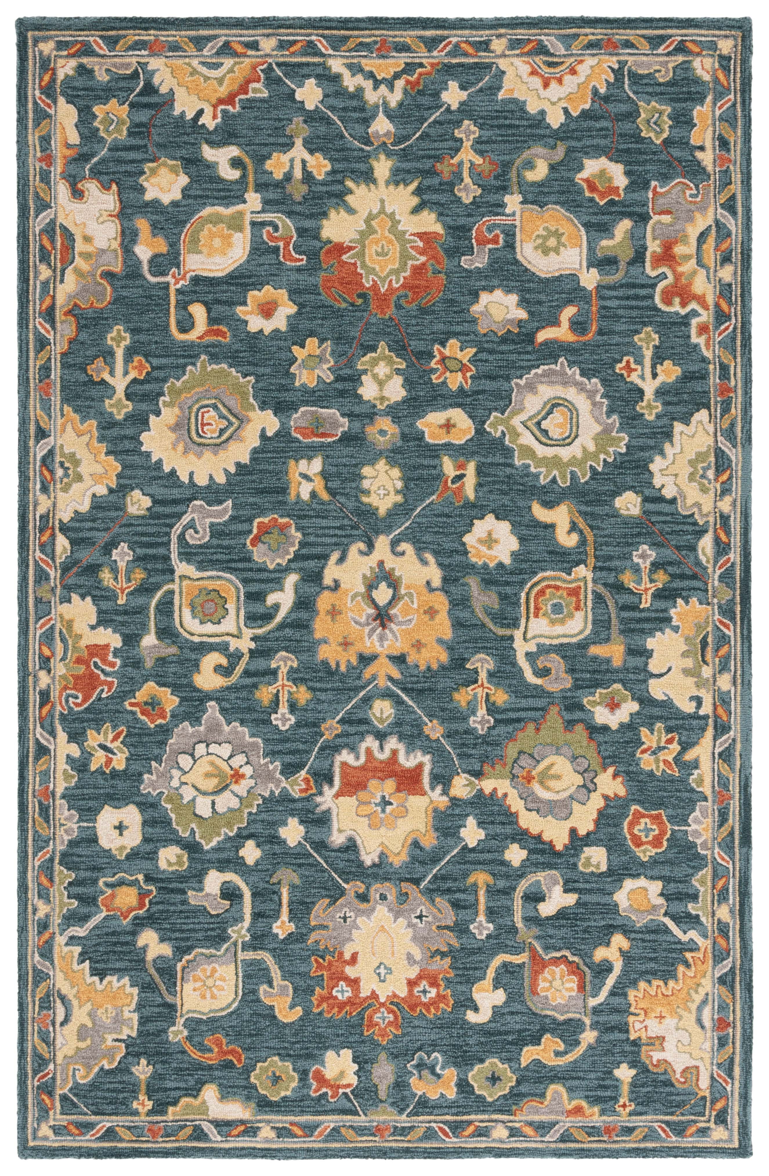 SAFAVIEH Metro Musa Floral Area Rug, Dark Grey/Red, 4' x 6' - Walmart.com
